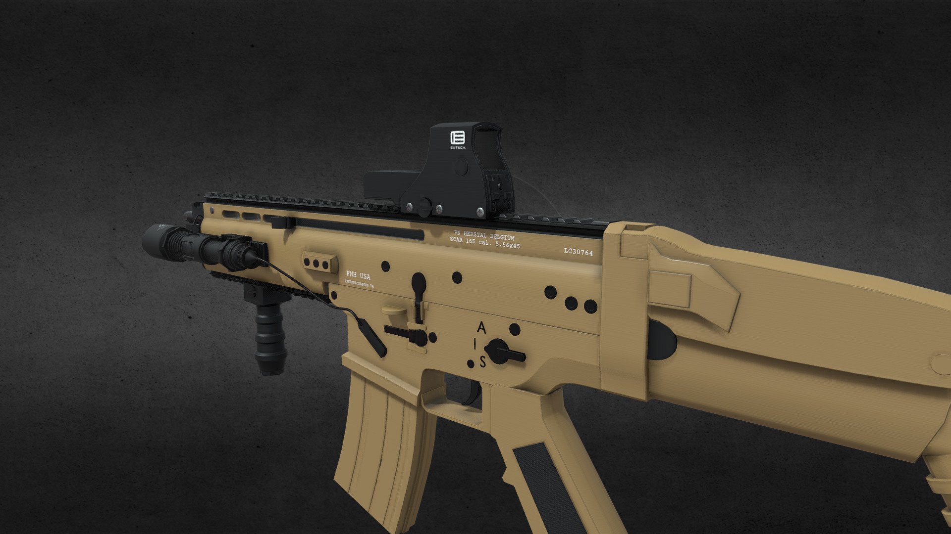 Scar FN - Buy Royalty Free 3D model by mc477 [26bec36] - Sketchfab Store