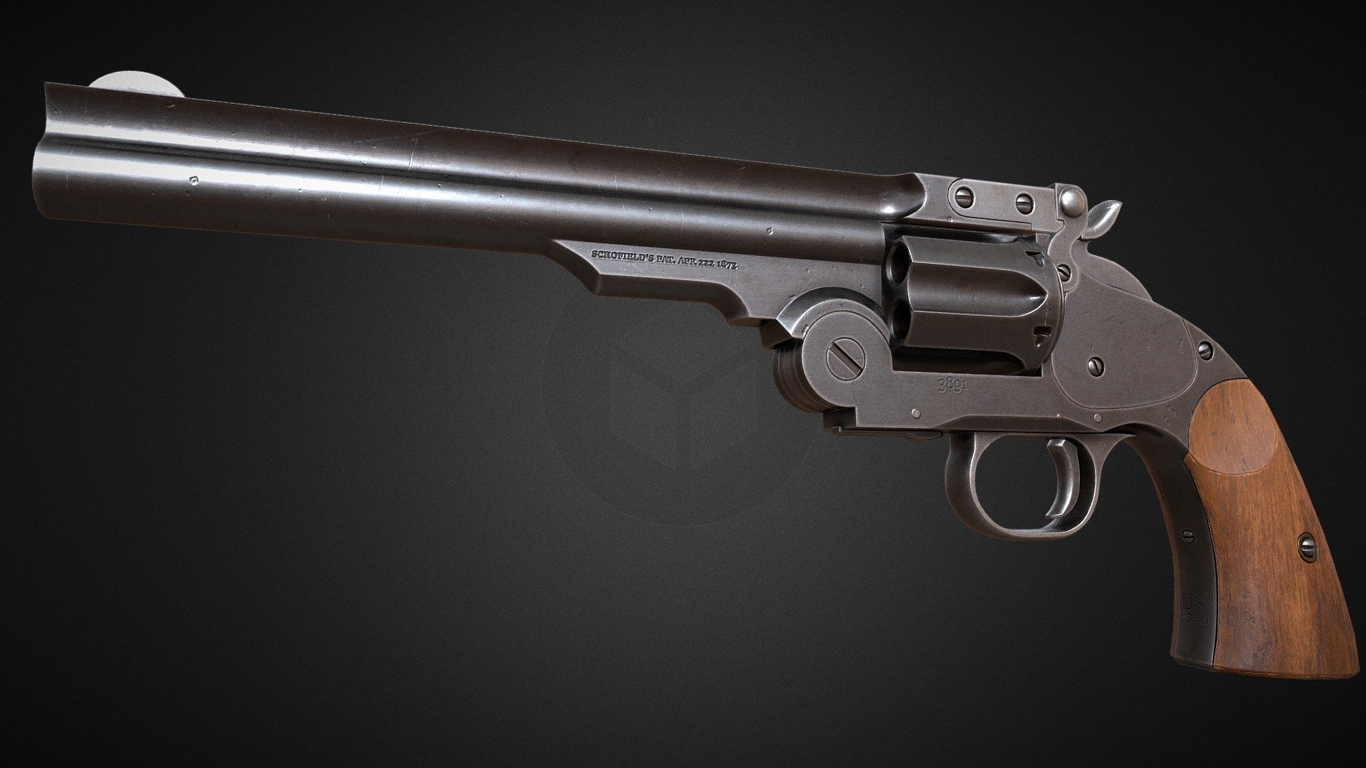 S&W Schofield Revolver - 3D model by Blockster_9 [26c1785] - Sketchfab