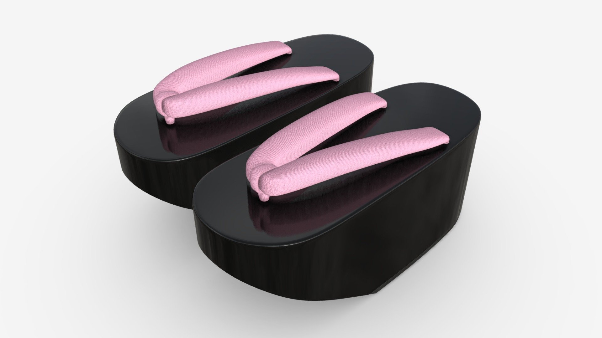 Japanese Geta Wooden Sandals 01 - Buy Royalty Free 3D model by HQ3DMOD ...