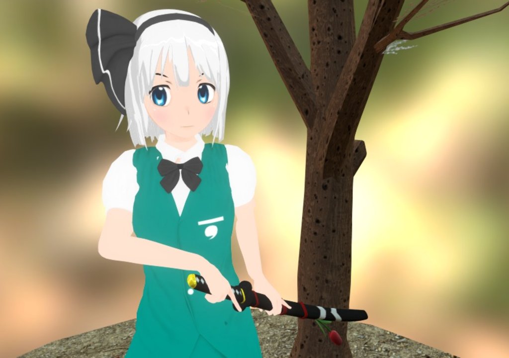Konpaku Youmu Sword Animation - 3D model by imgvertex (@noitanigami ...