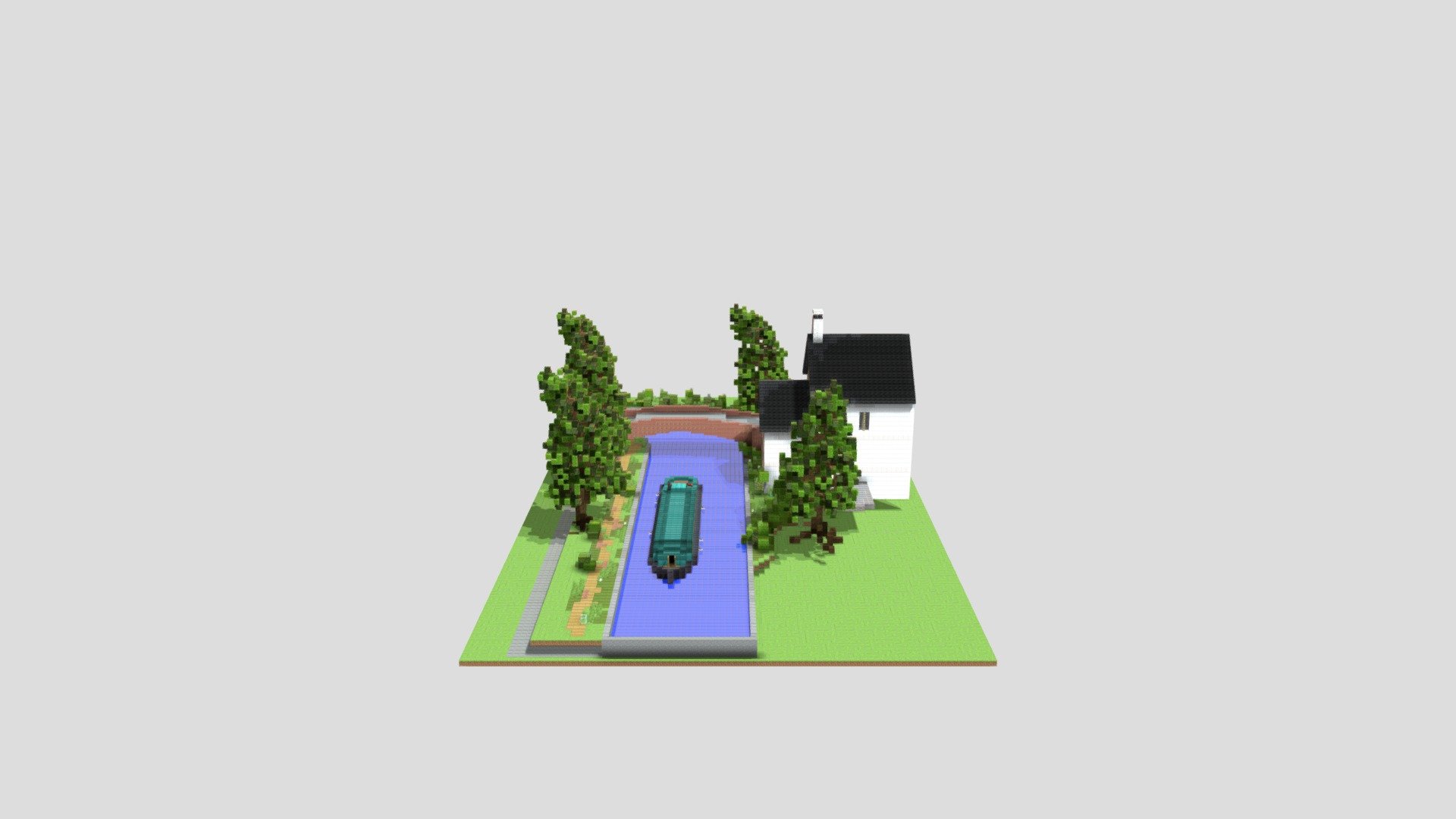 Minecraft Canal - 3D model by Refreshinq [26c2239] - Sketchfab