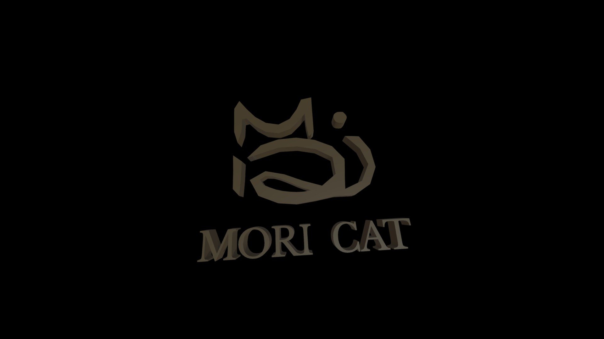 Moricat Logo(3D - 3D model by rebeccallll [26c3f49] - Sketchfab