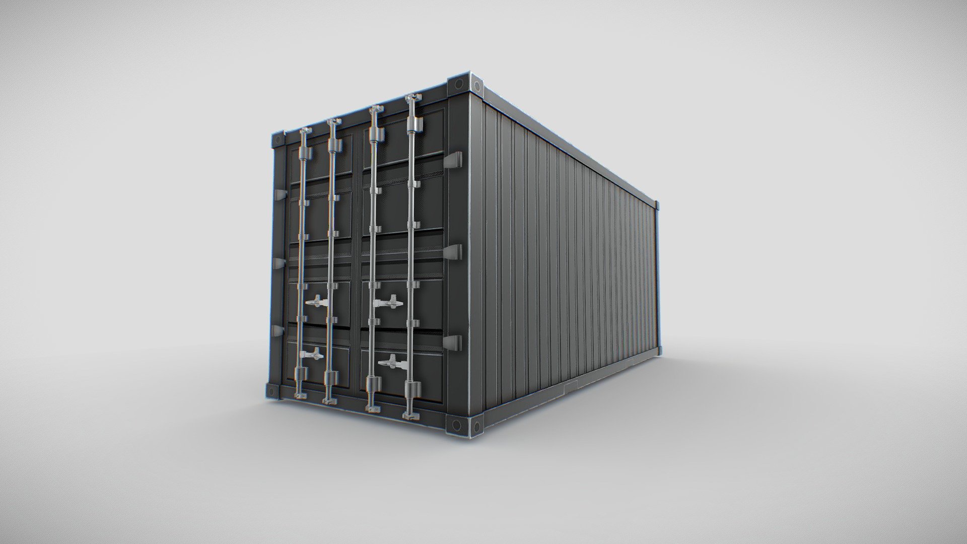 Shipping Container Low-Poly my version - 3D model by VRA (@architect47) [26c62b1] - Sketchfab