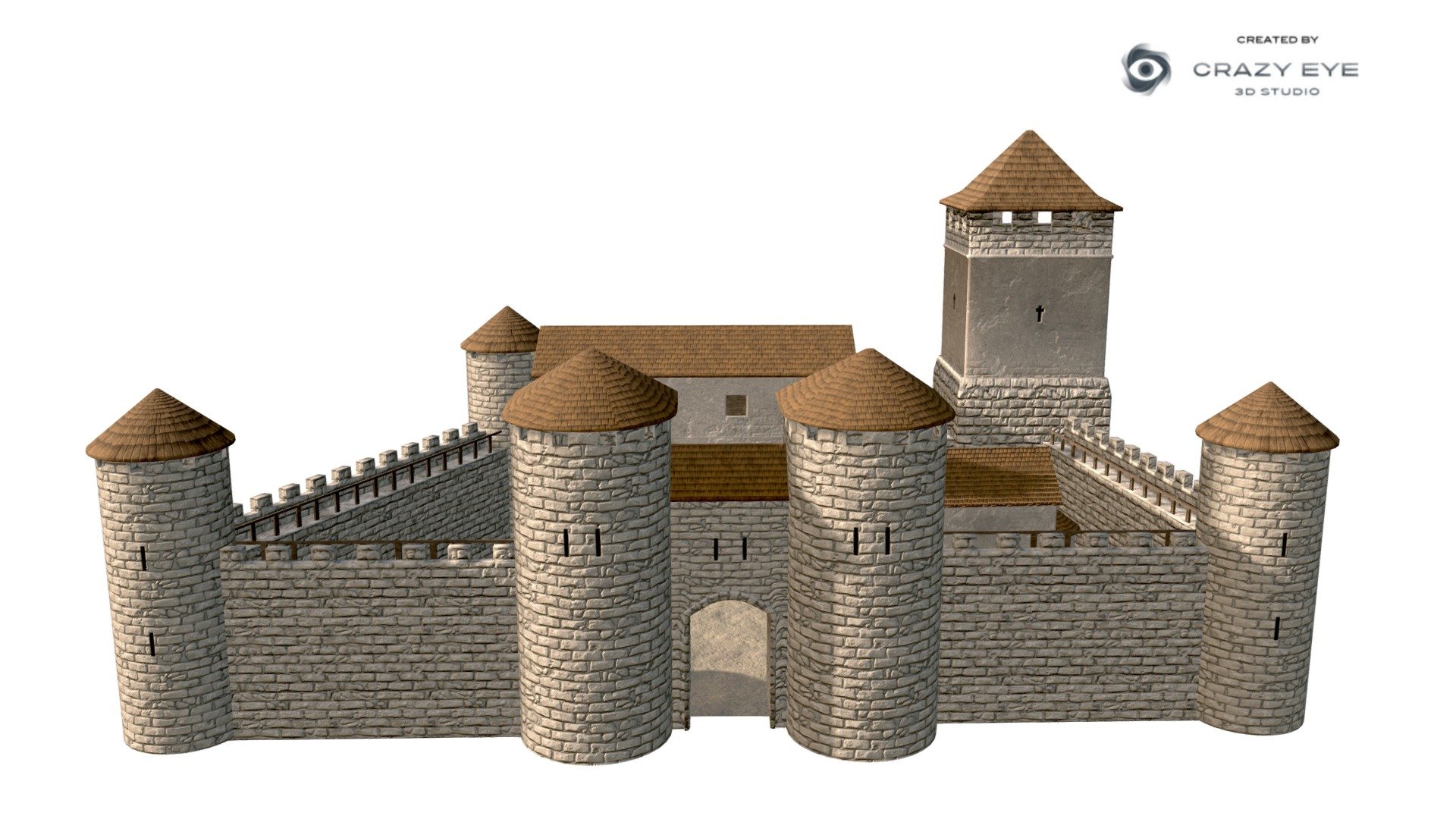Medieval_castle - 3D model by Crazy Eye (@crazyeye) [26cb5f5] - Sketchfab