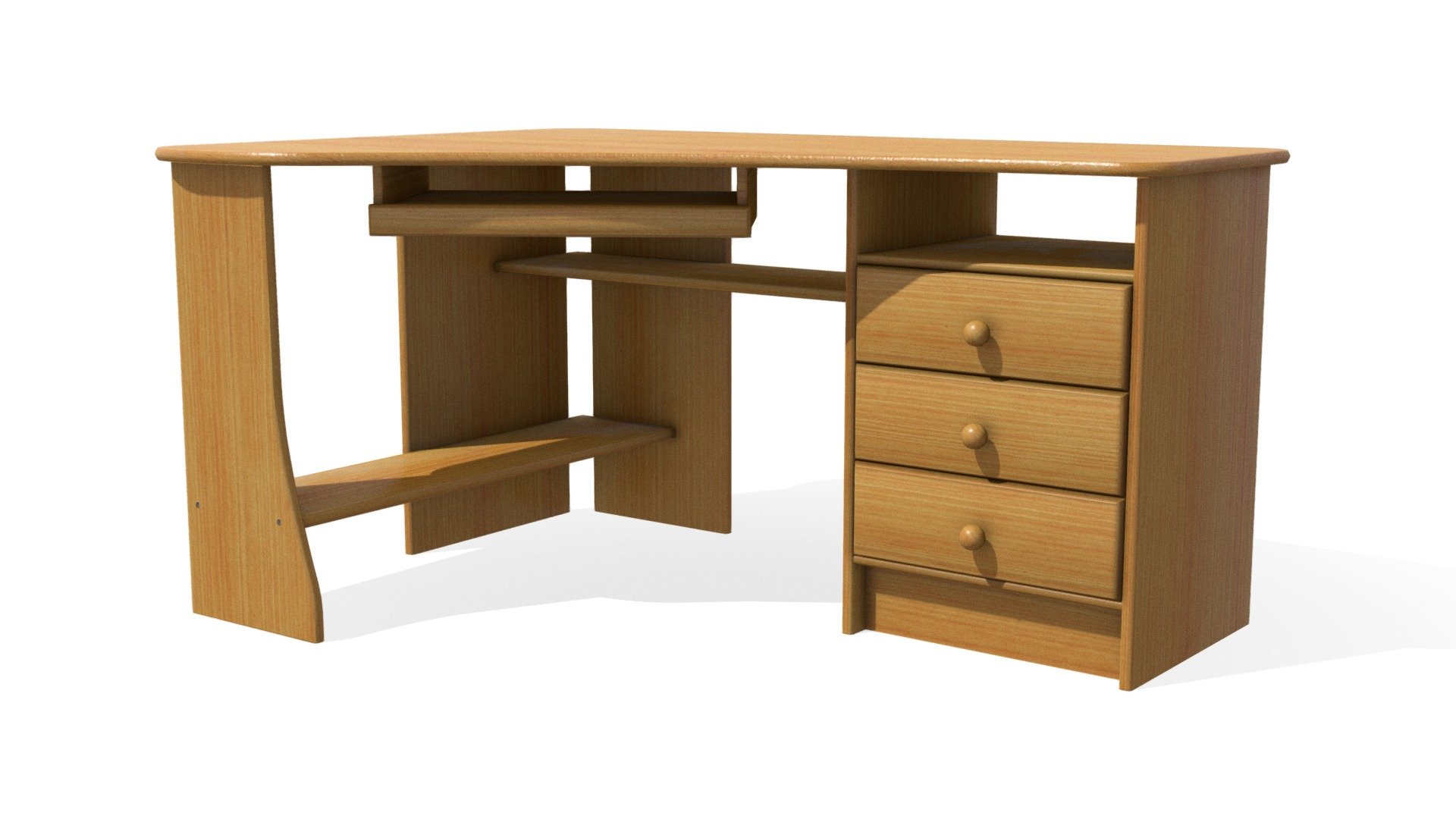 Wooden Desk - Download Free 3D model by AleixoAlonso [26ccc20] - Sketchfab