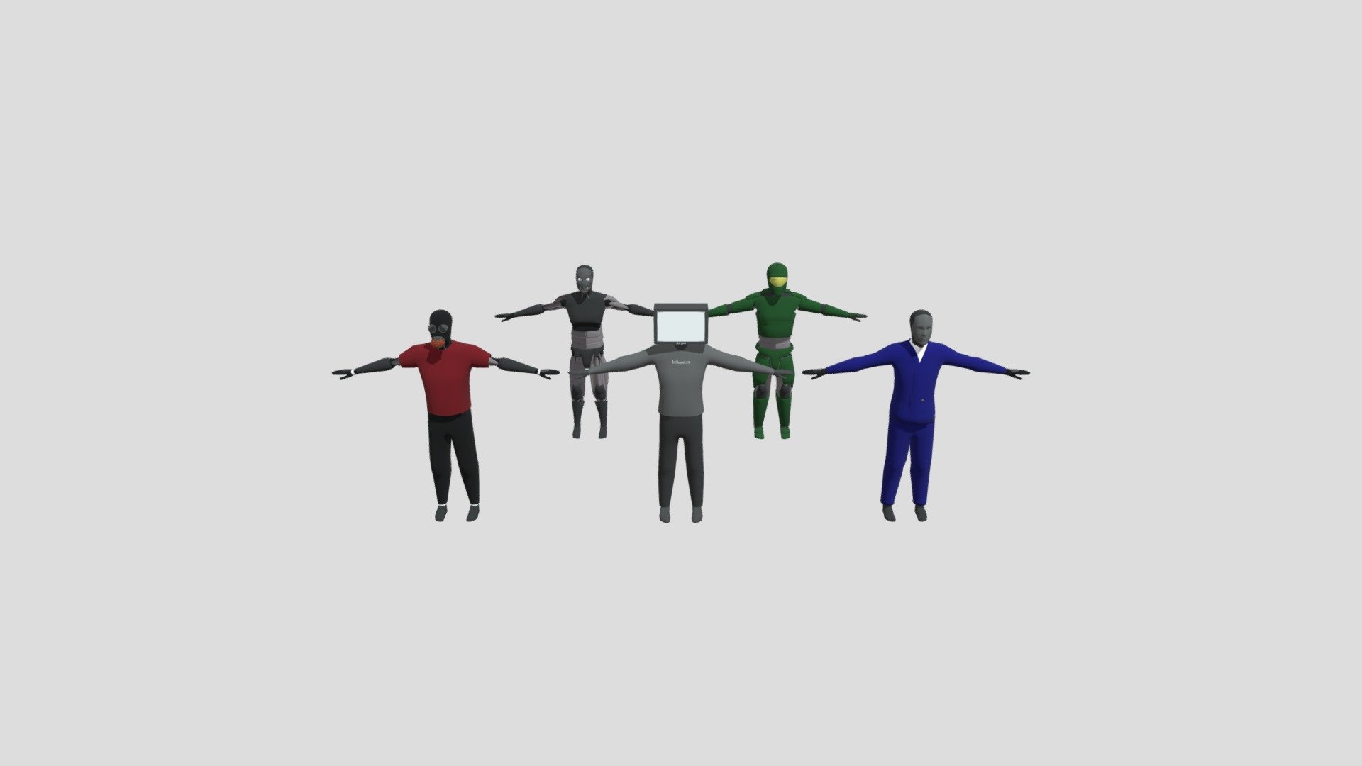 The Gang - 3D model by furtiveartist [26cdd48] - Sketchfab