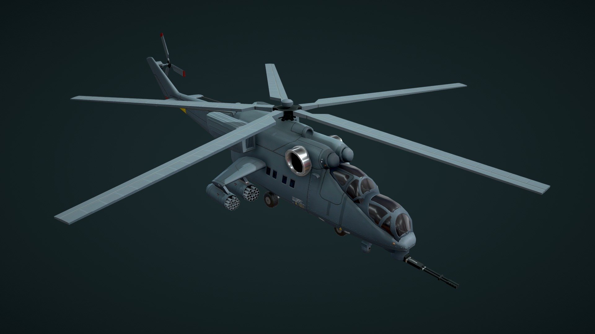 MI35 Helicopter - 3D model by FrequentlyGreen [26d0367] - Sketchfab