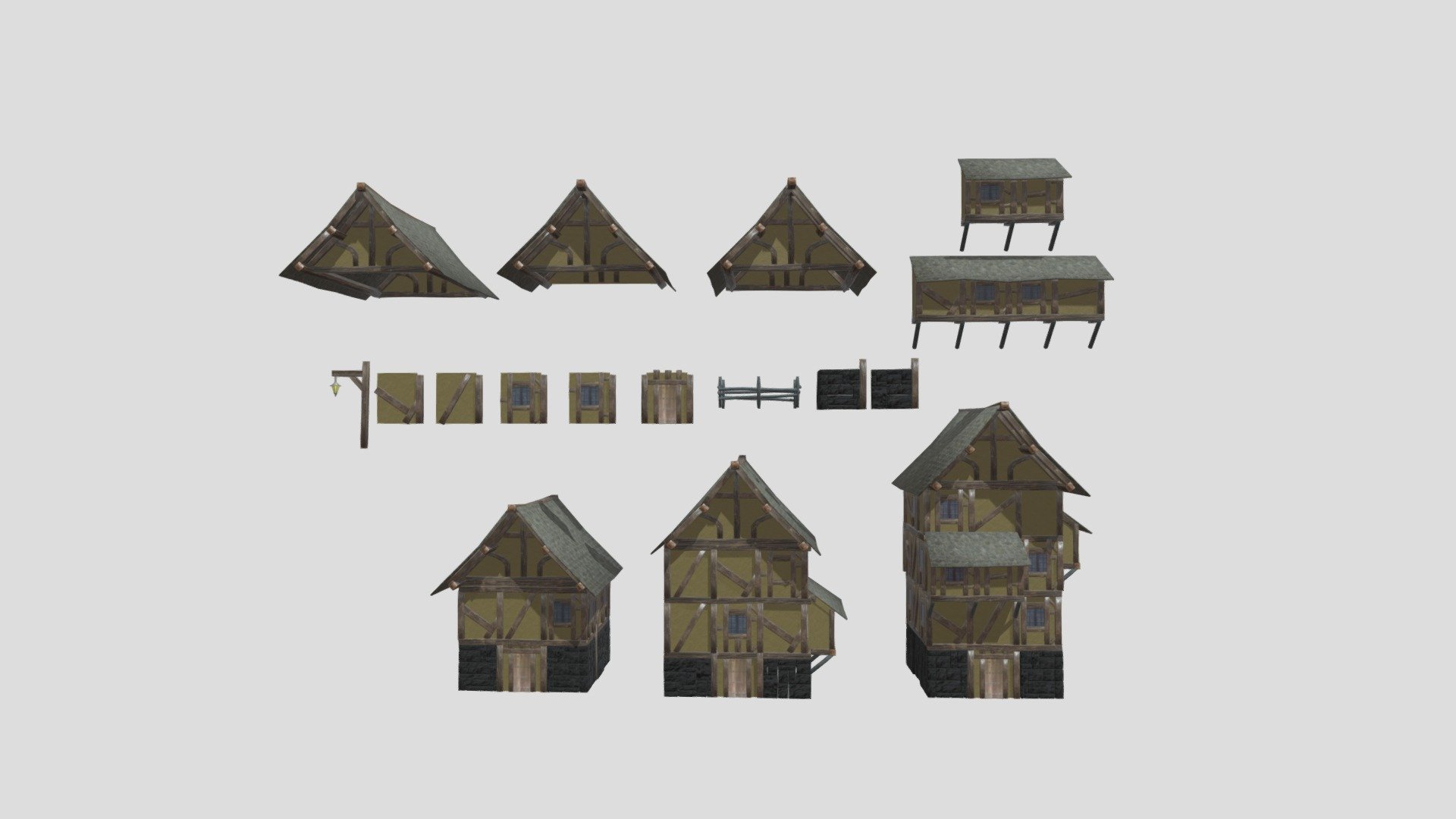 Modular Houses - Download Free 3D model by konstantin6 [26d0aec ...