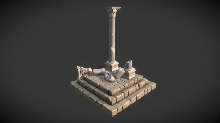 Greek-pillar-ruins-ancientgreece 3D models - Sketchfab