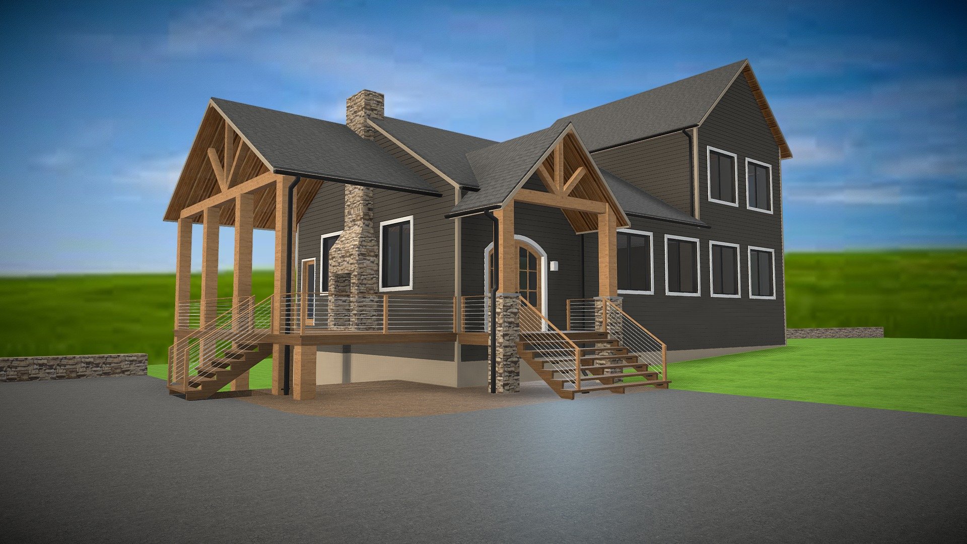 Jones 1 - 360 spin model of 3D house - 3D model by Render3DQuick ...