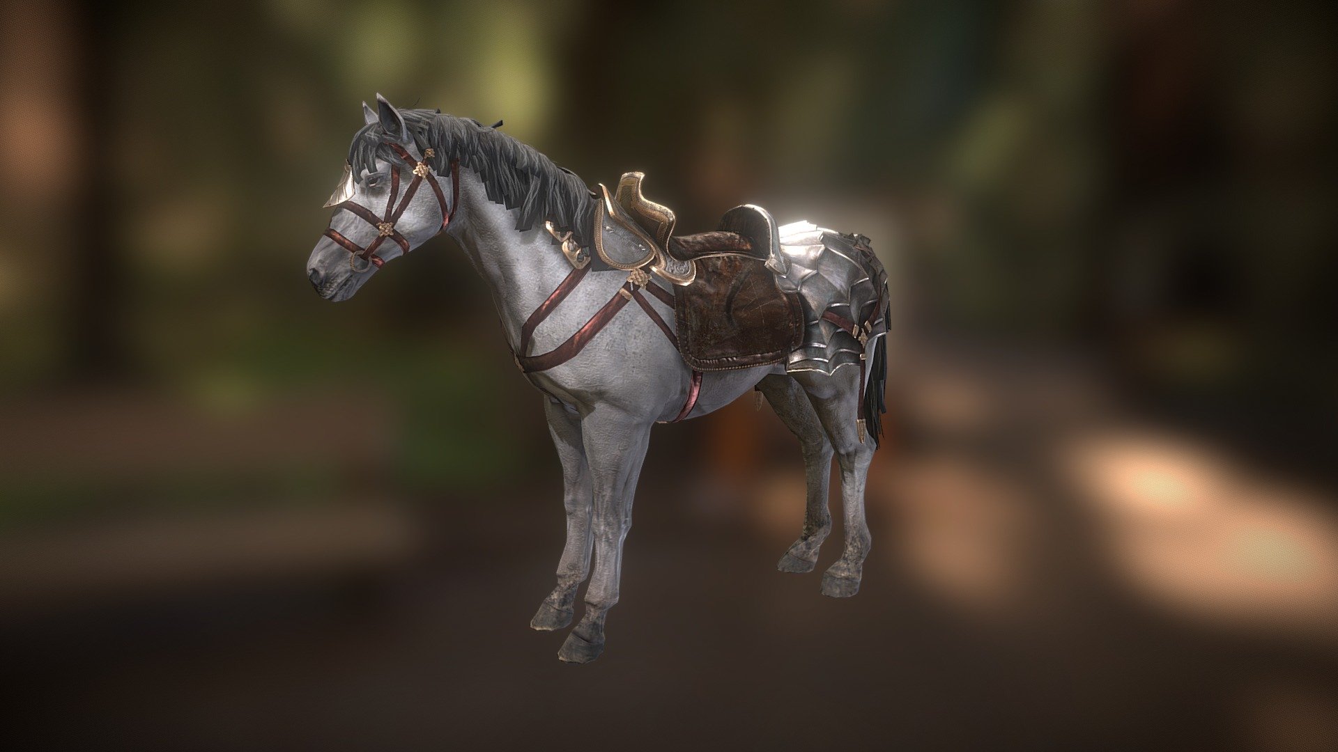 Combat Horse 5 (PBR, 2K, ANIM) - 3D model by Tokyo Designer Gakuin ...