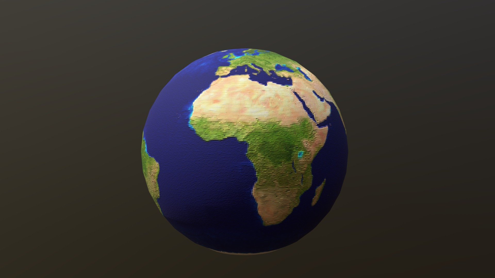 Pixelated Earth - 3D model by Scritta [26d341e] - Sketchfab