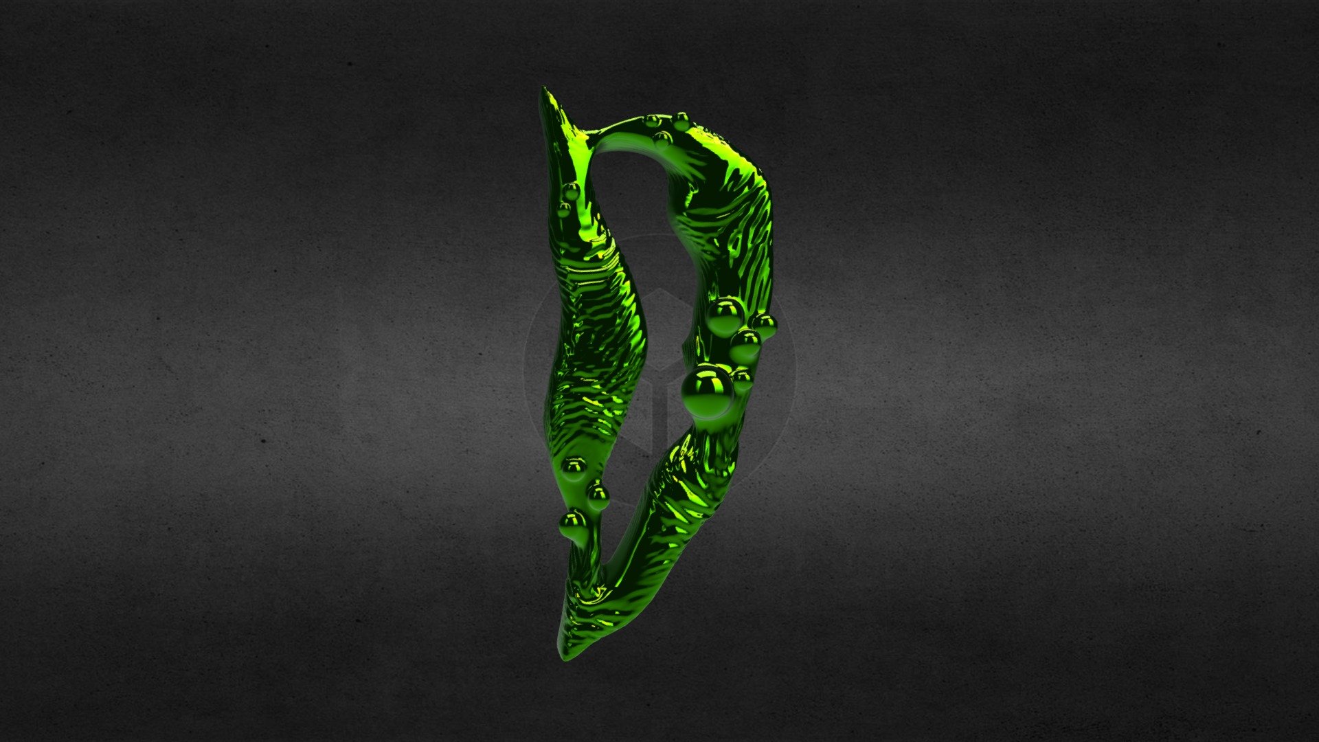 D letter - spooky typography - Download Free 3D model by creiaskeera ...