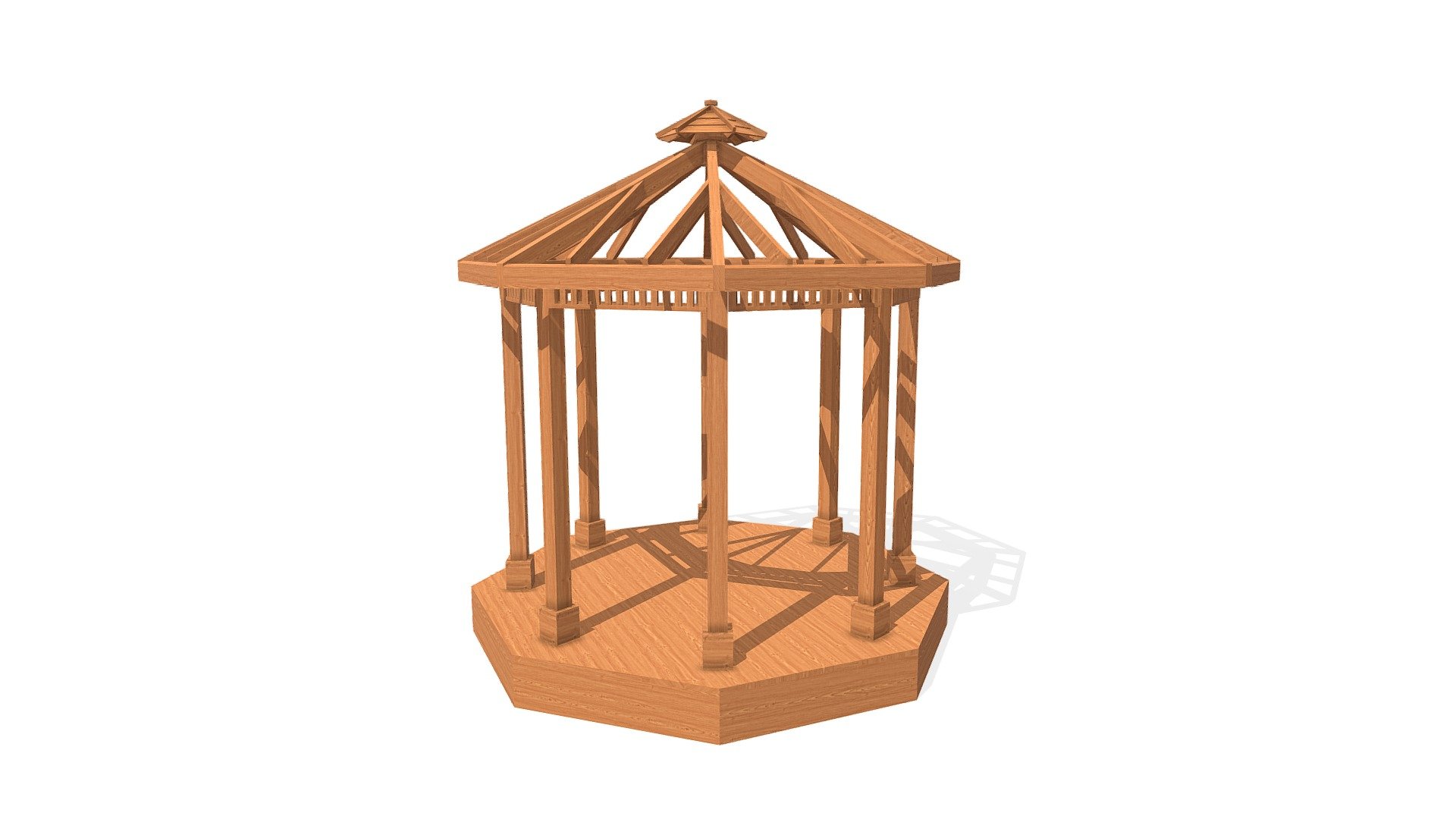 Custom Octagonal Pavilion 14 ft D - 3D model by Conceptual Engineering ...