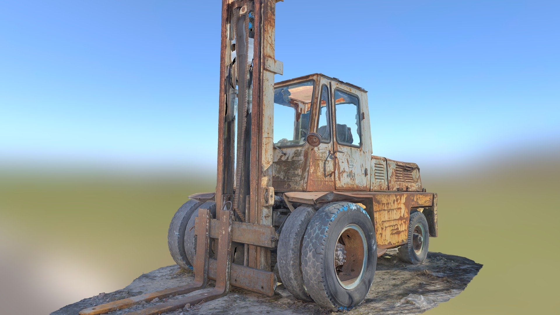 Old Rusty Soviet Forklift - Buy Royalty Free 3D model by Abandoned ...