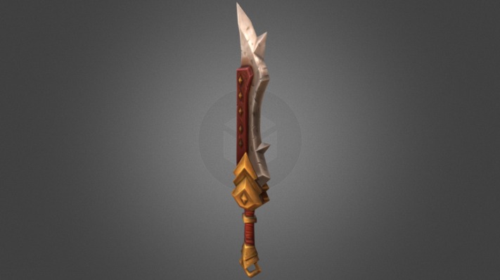 1H Sword Red (Fantasy Weapon Pack Vol. 1) - 3D model by Agerathum ...