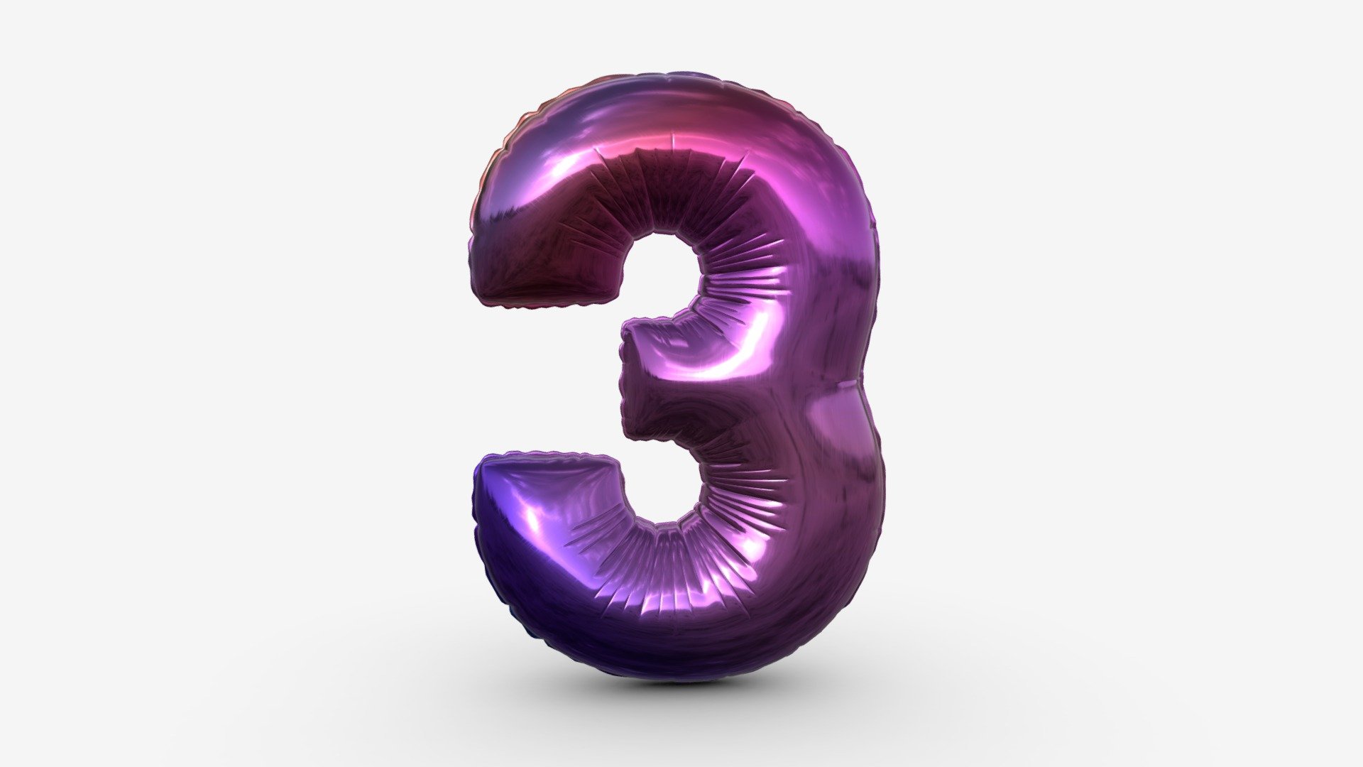 Foil balloon three - Buy Royalty Free 3D model by HQ3DMOD (@AivisAstics ...