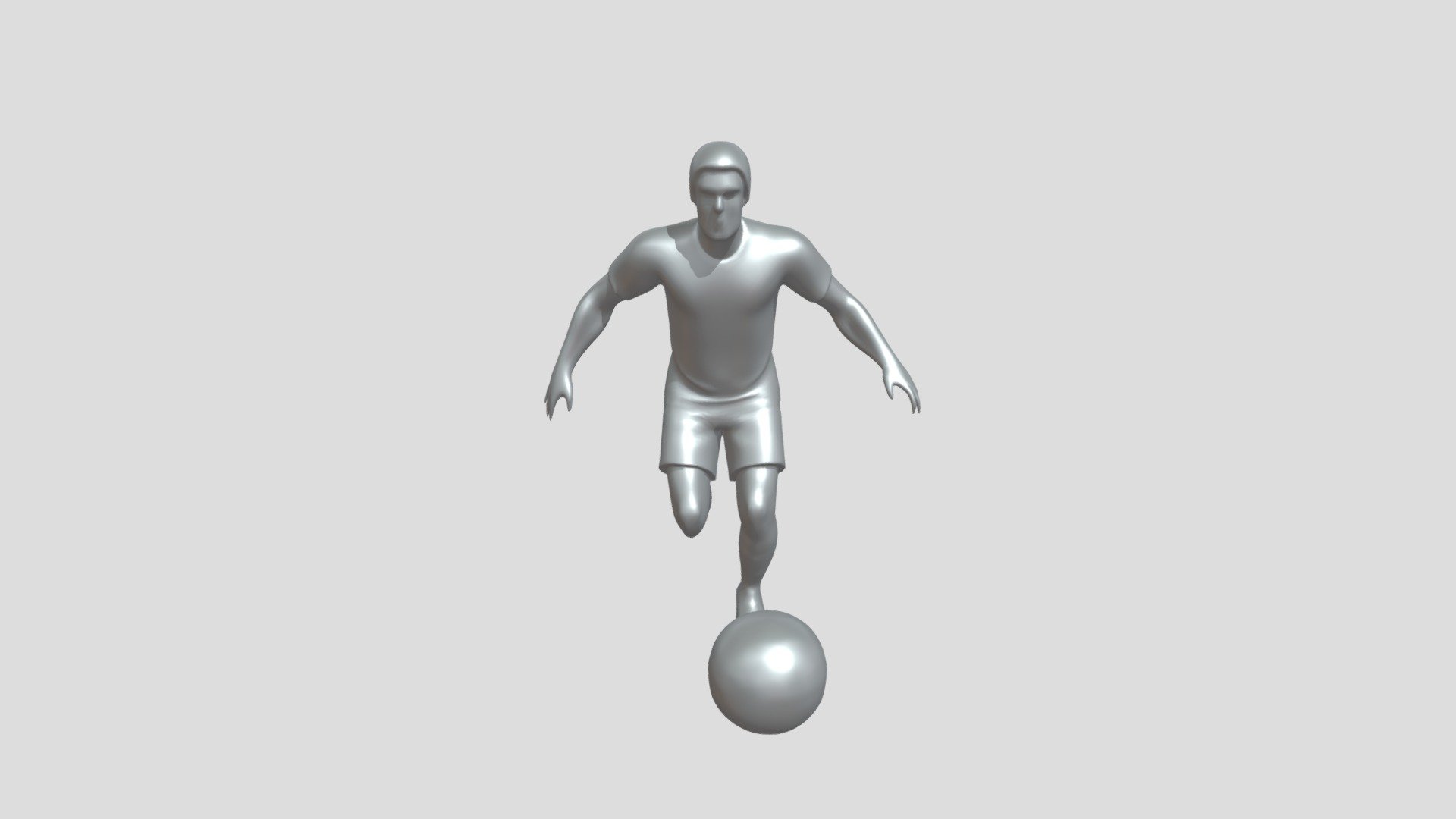 Male soccer player kicking a ball - 3D model by vigrom.changsan ...