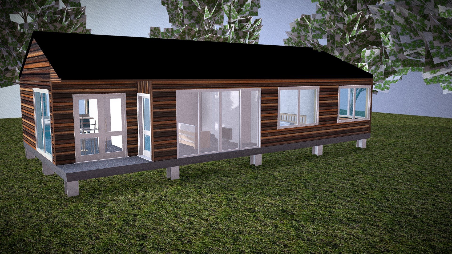 Whare - 3D model by mgrayling [26eb2ec] - Sketchfab
