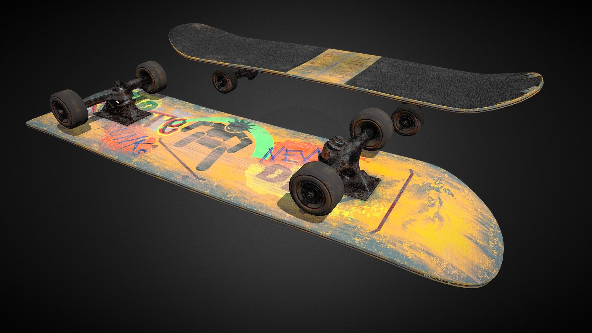 Skateboard Sketchfab Challenge 2018 - 3D model by RubaQewar [26eb848] - Sketchfab