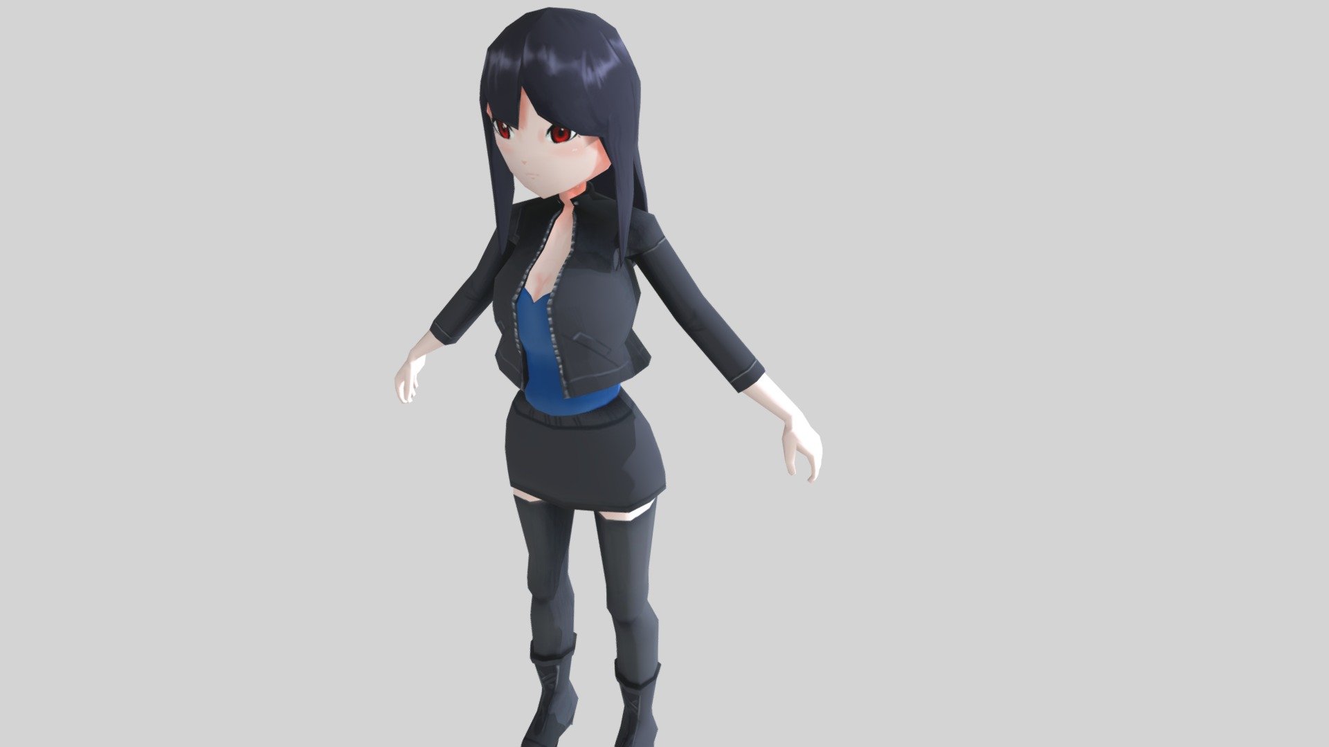 3d Original Anime Character - 3D model by kitsurione [26efa90] - Sketchfab