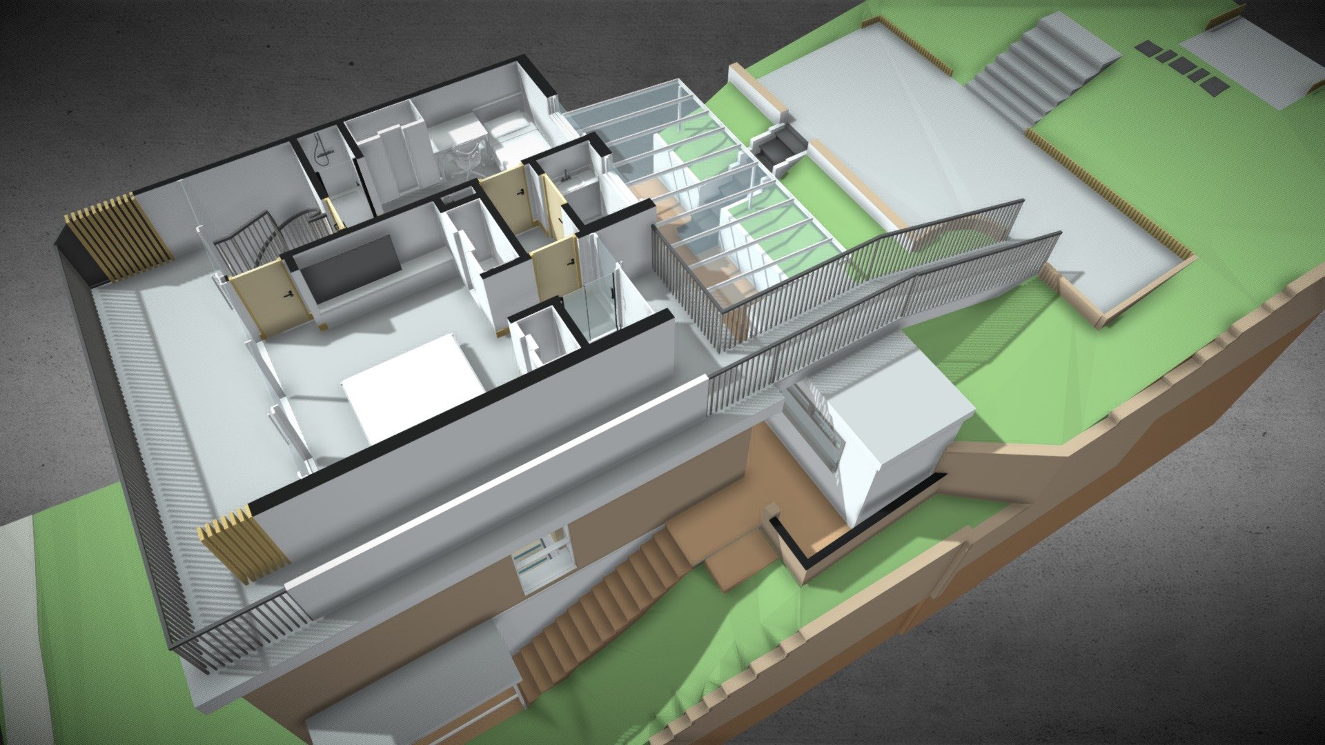 Combe Rise - Design 1 PLAN SECTION (DRAFT) - 3D model by ATD-London ...