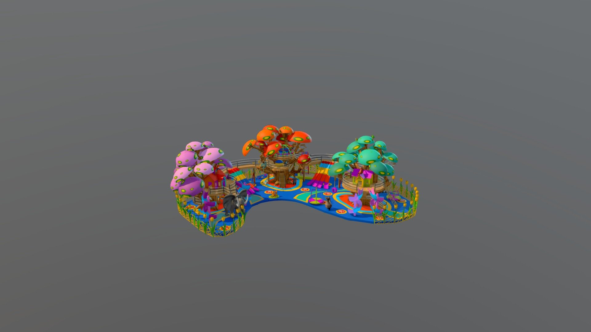Forest themed Children park - 3D model by Ankesh.Kumar1 [26f1cf5 ...