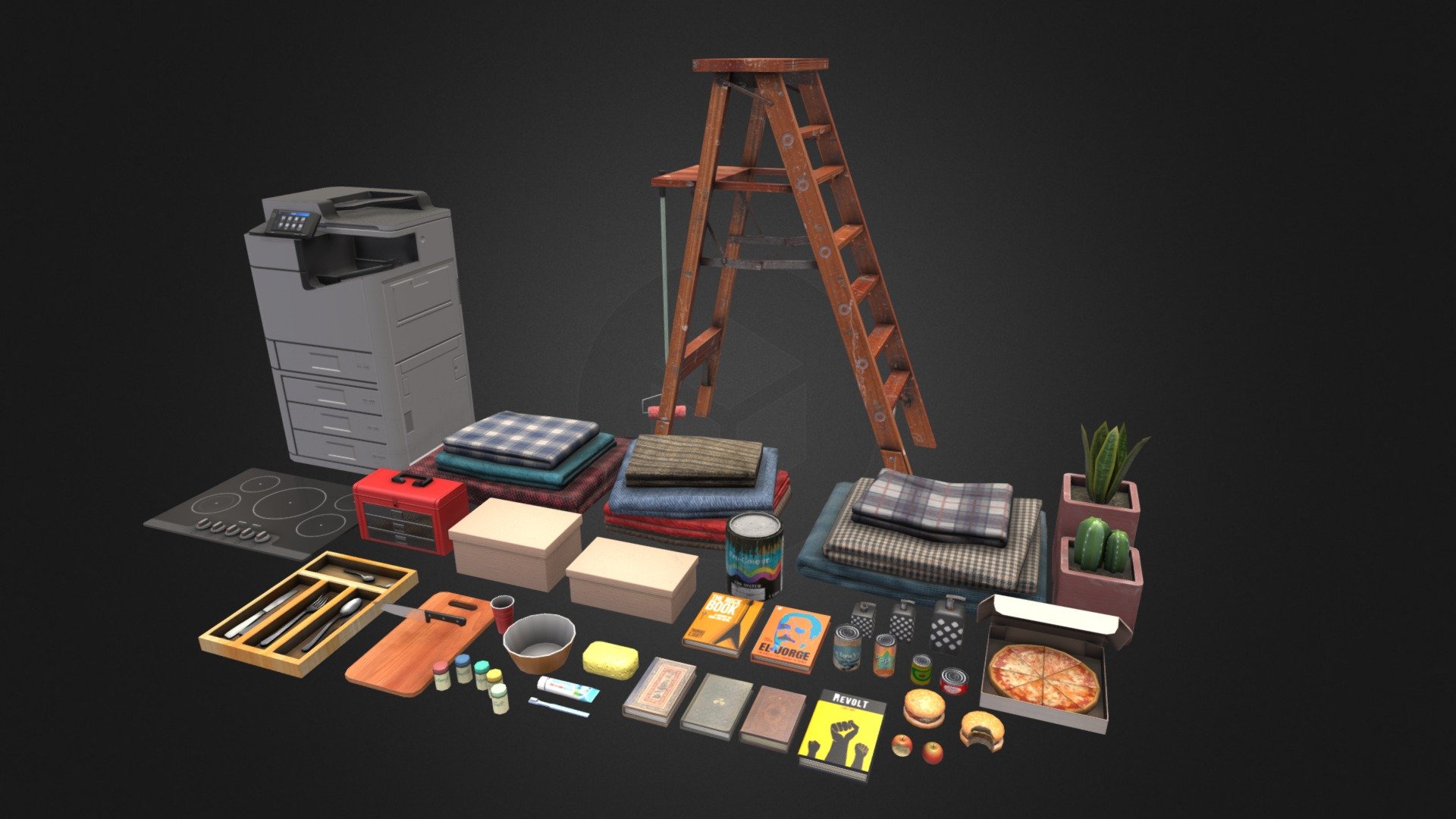 VR ready household props - 3D model by Grish_Avetisyan [26f6052 ...