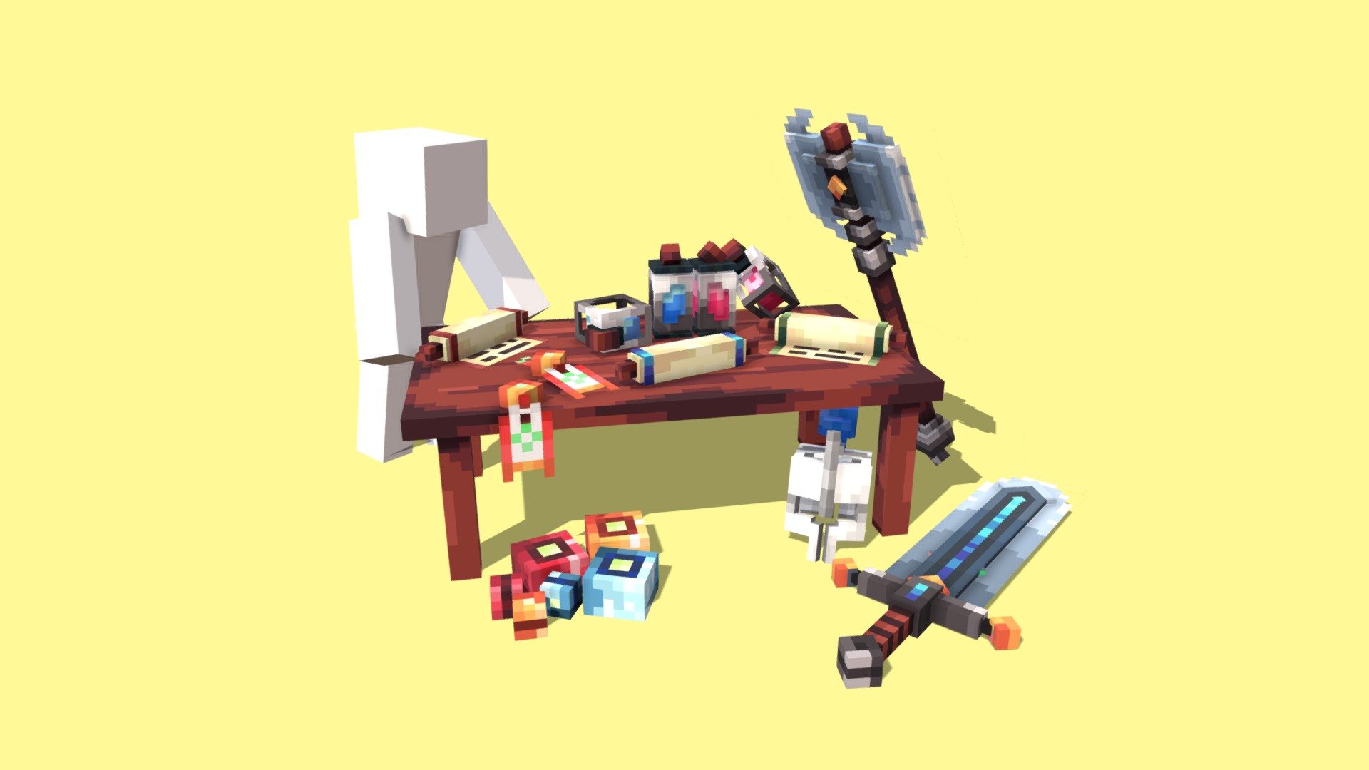 adventuring stuff - 3D model by Vaskel [26f7403] - Sketchfab