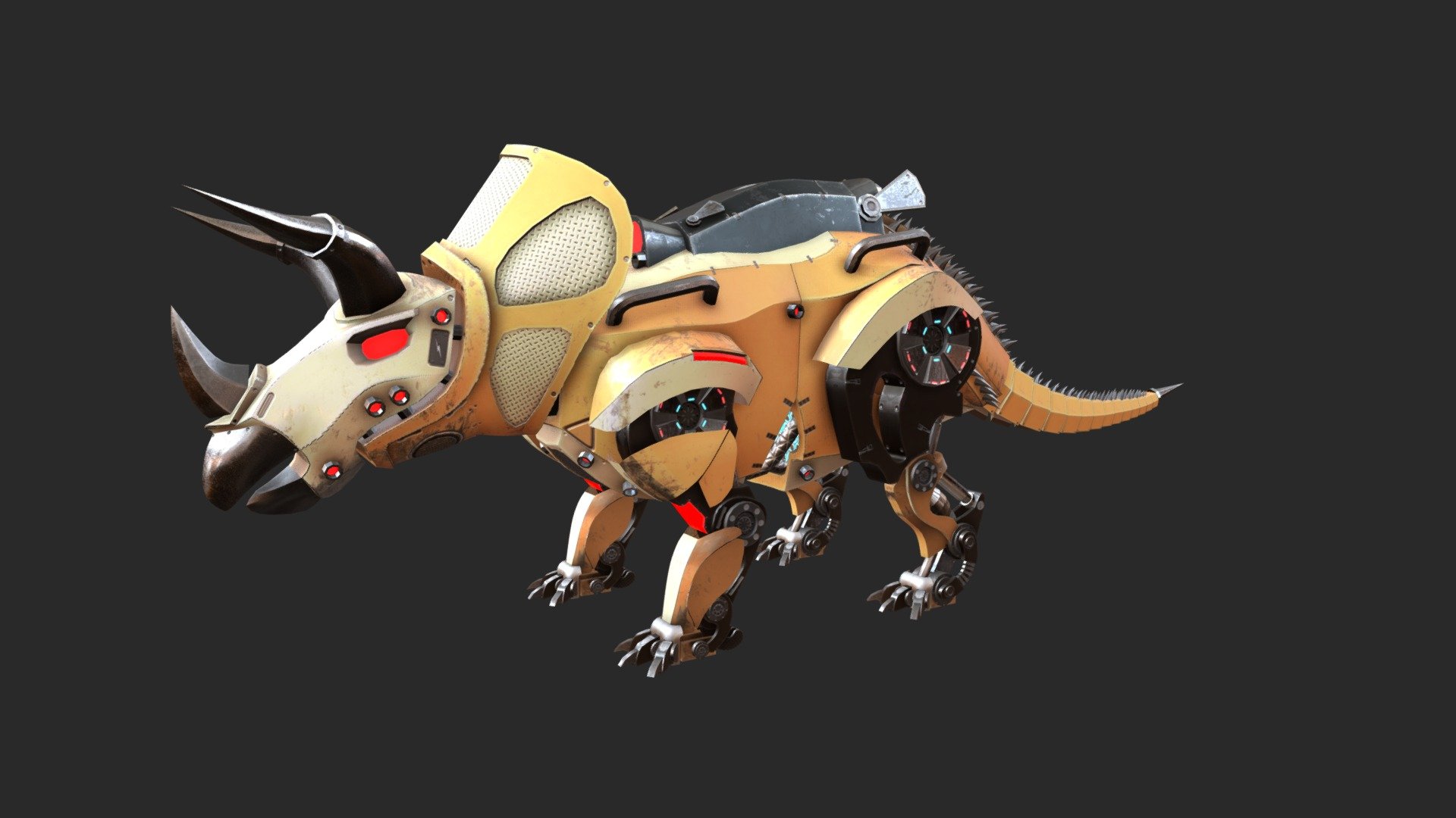 Mecha-Triceratops - 3D model by LvlApp [26f8a04] - Sketchfab