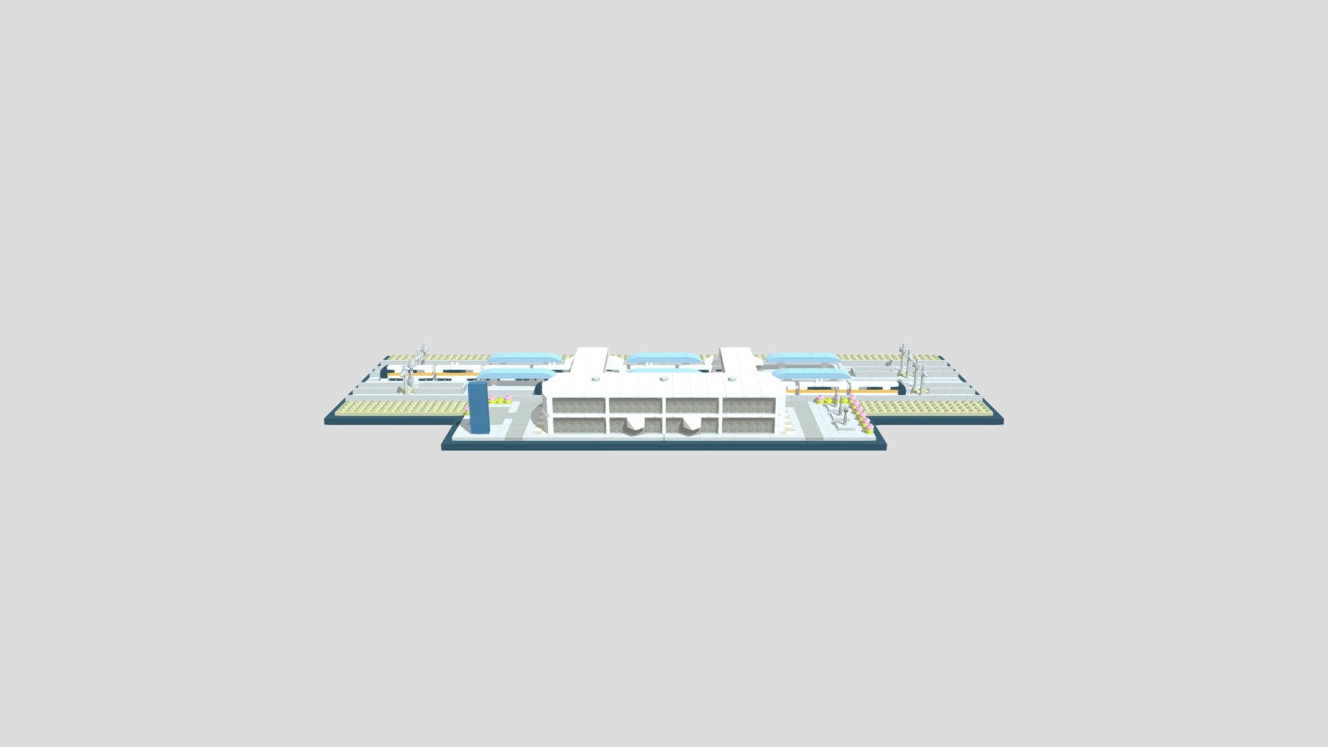 Sample/Commuter Rail Station - Download Free 3D model by Valbst ...