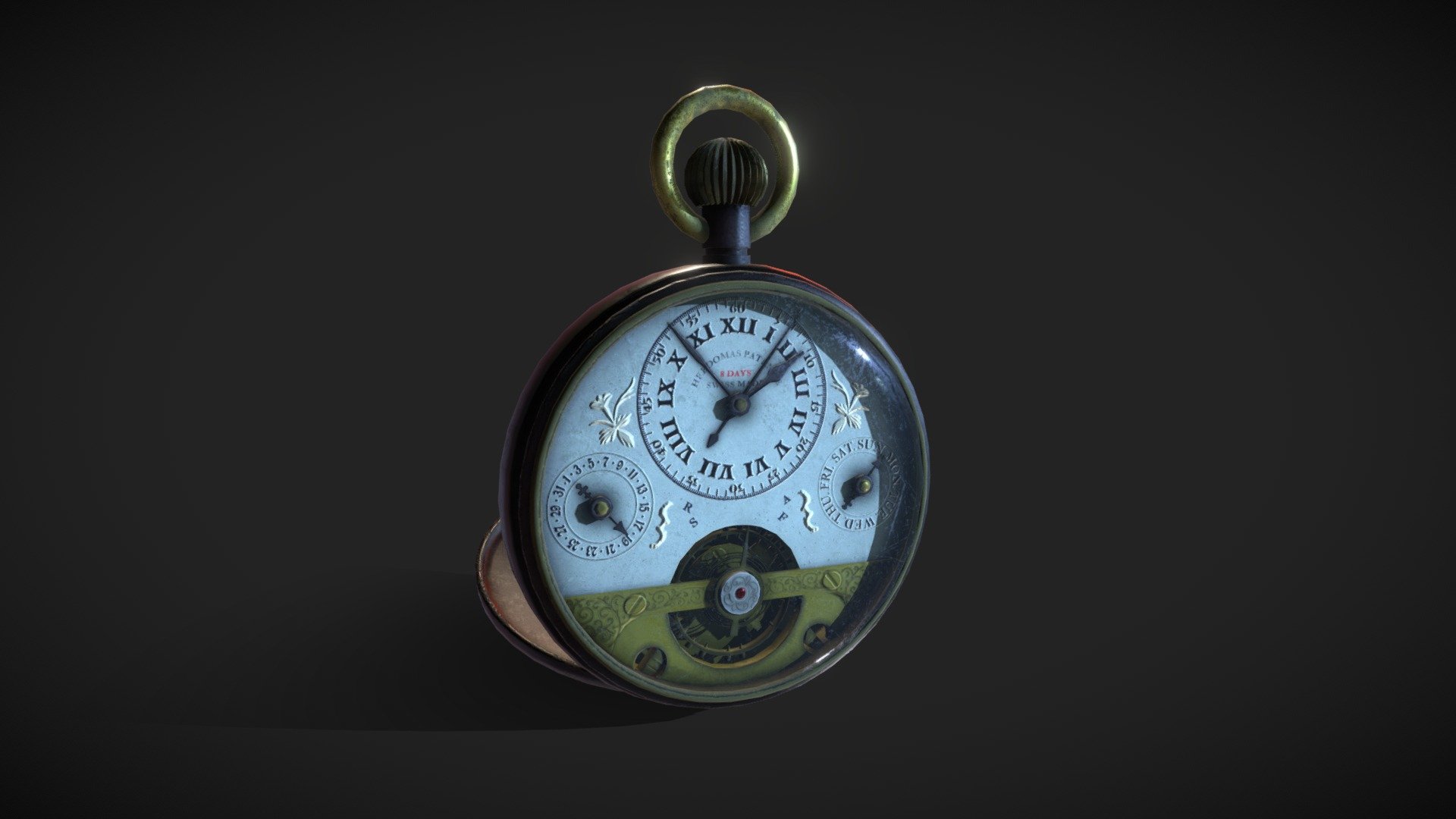 Vintage Clock - 3D model by Paola_Villalobos [26fbdbc] - Sketchfab