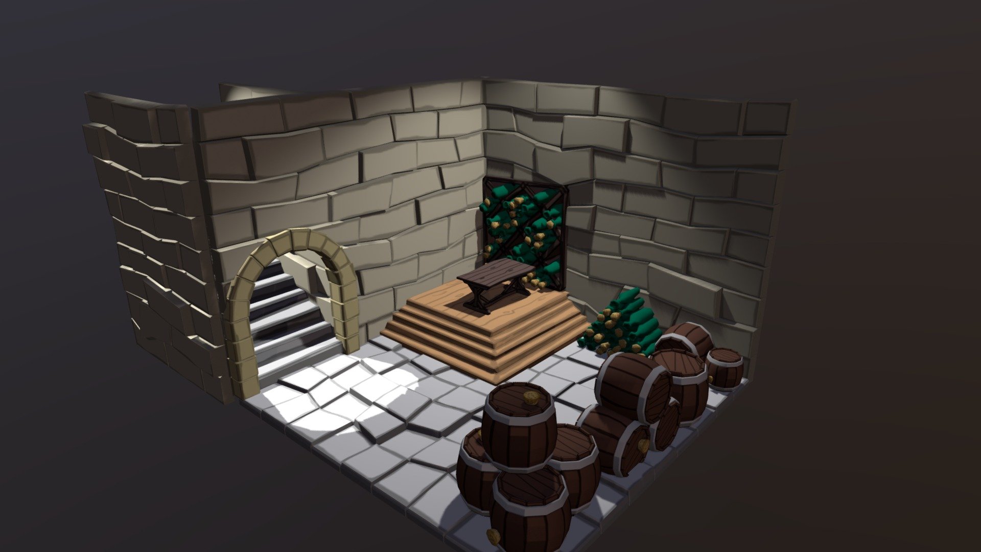 Wine Cellar - 3D model by Sasha Shadowhive (@shadowhive) [26fdd6e ...