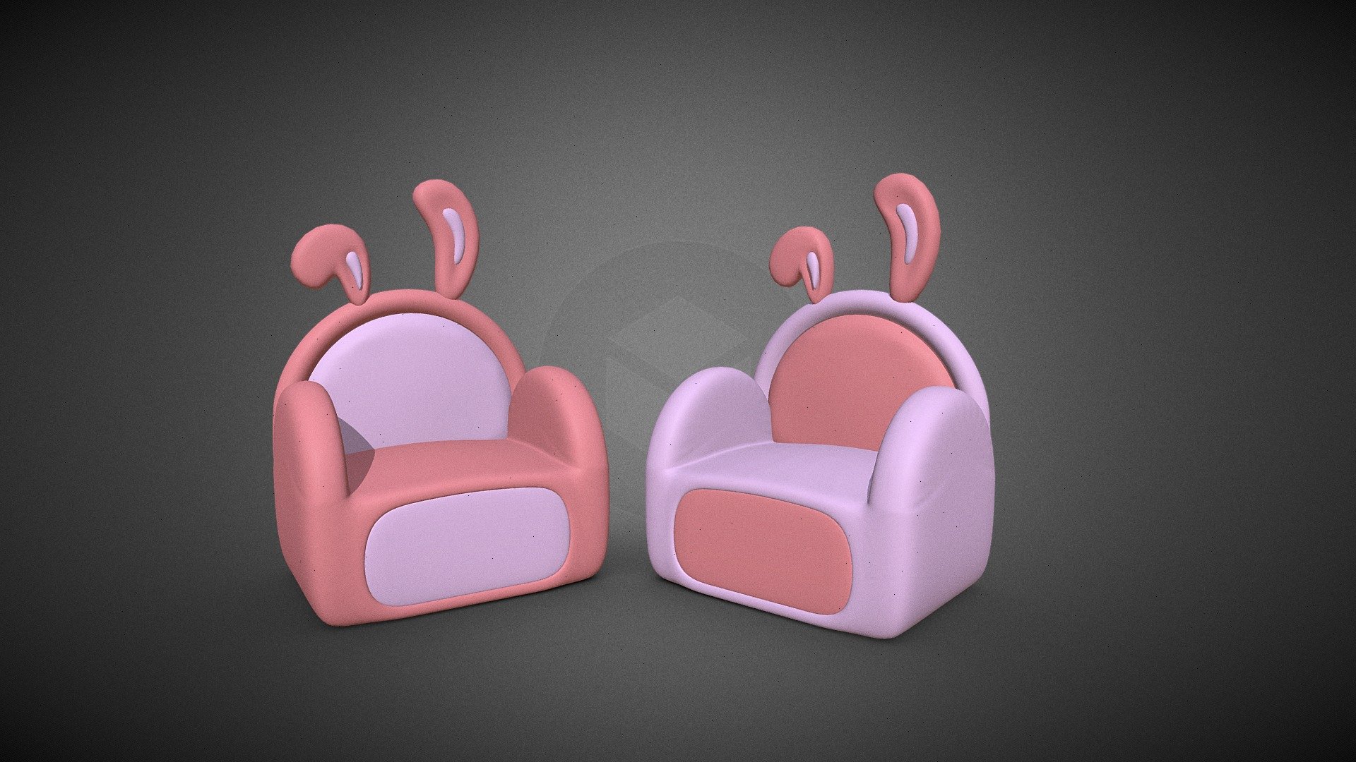 Bunny Kids Sofa - Buy Royalty Free 3D model by wingstech.3d [26fe6b5 ...