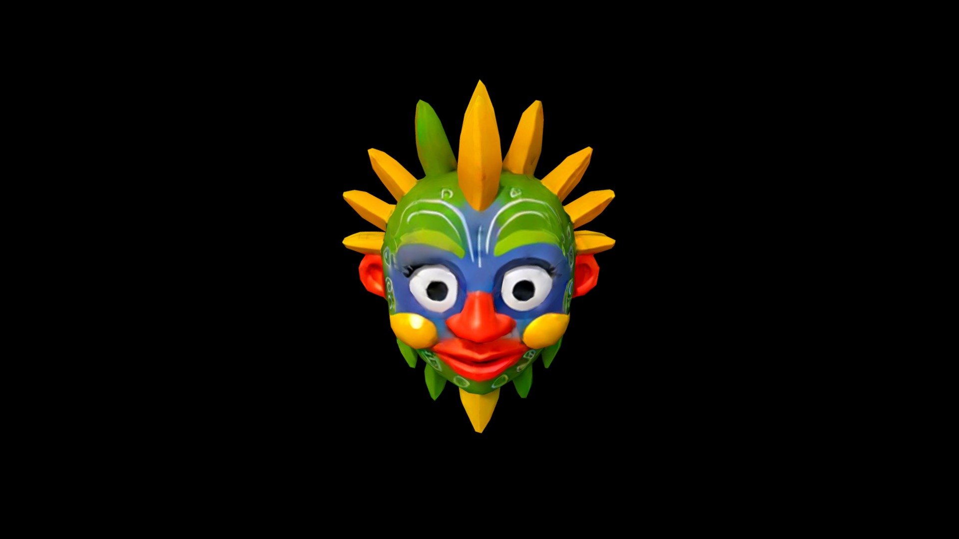 The image features a colorful mask with bright g - Download Free 3D ...