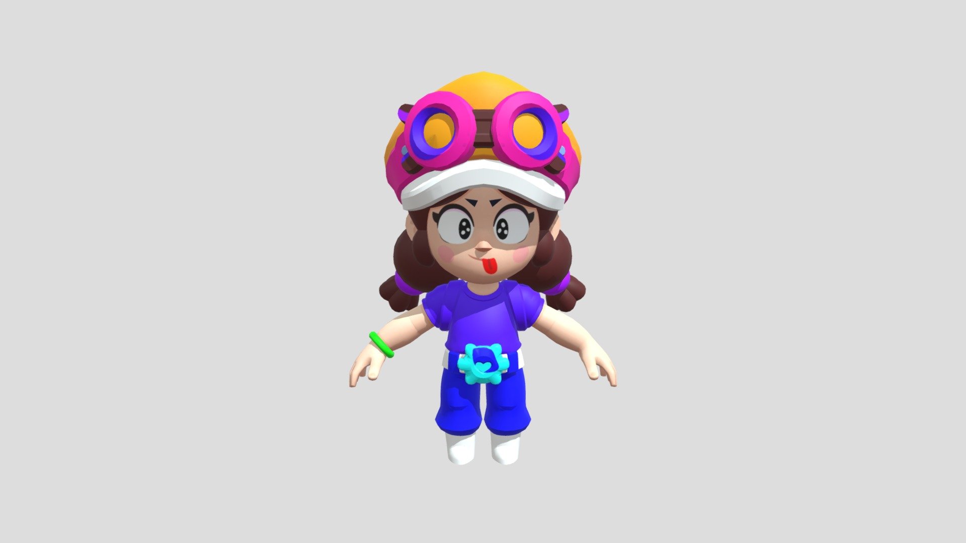 BRAWL STARS JESSIE ICE CREAM QUEEN - Download Free 3D model by ...