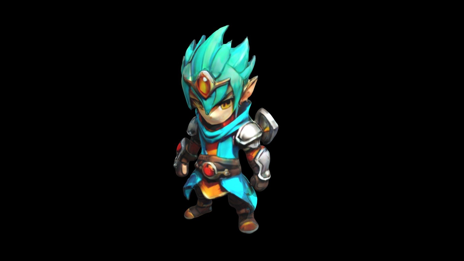 Anime character illustration Teenage boy warrior - Download Free 3D ...