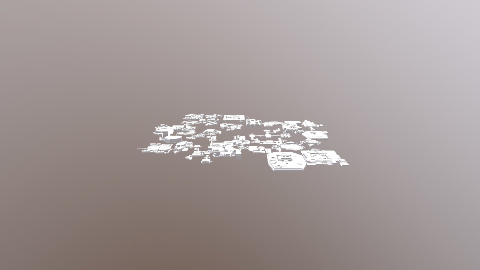DOOM2 all maps into ONE B I G MAP - 3D model by Cannon Nose ...