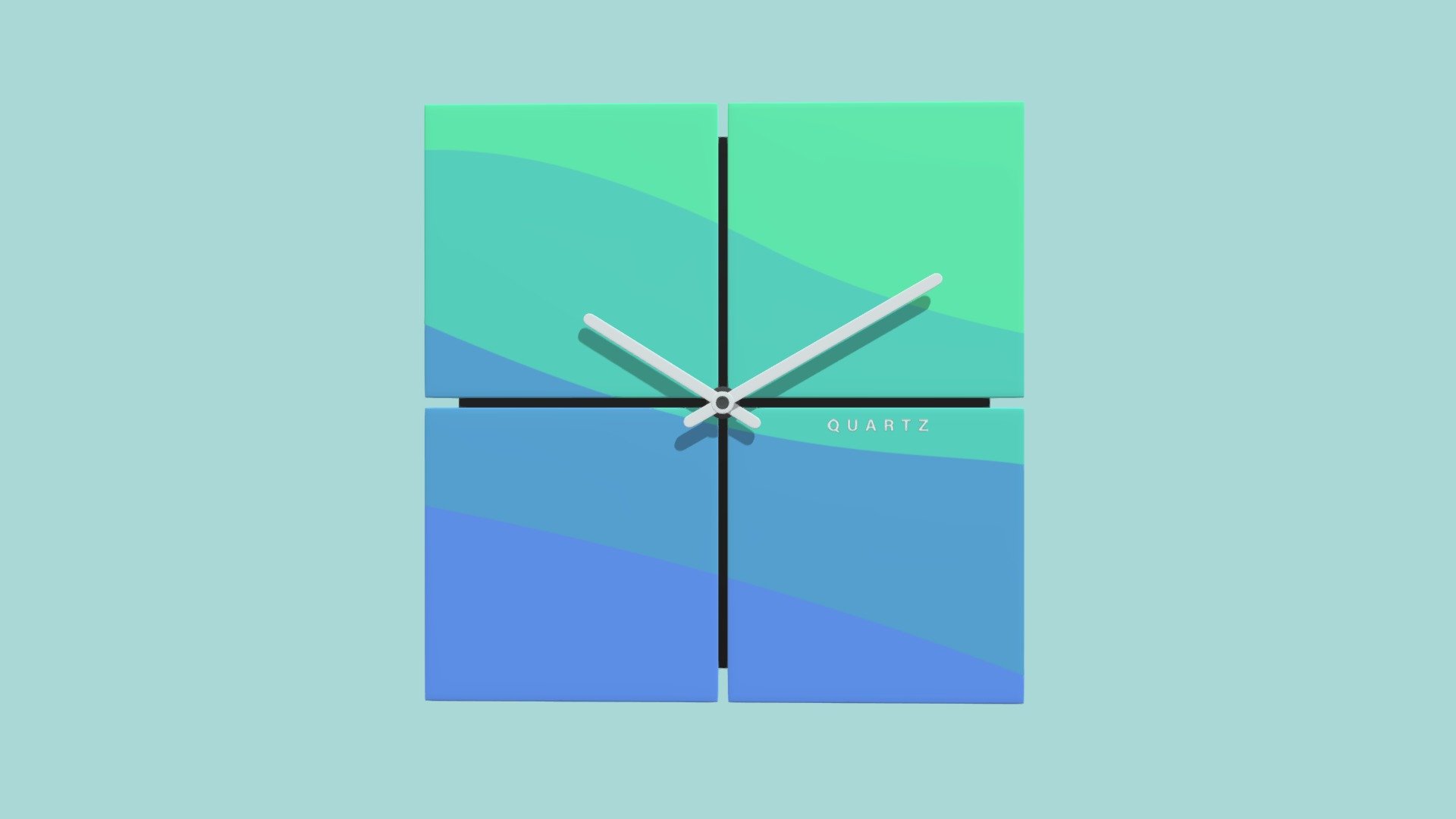 Minimalist Clock - Ocean Square - Buy Royalty Free 3D model by Render ...