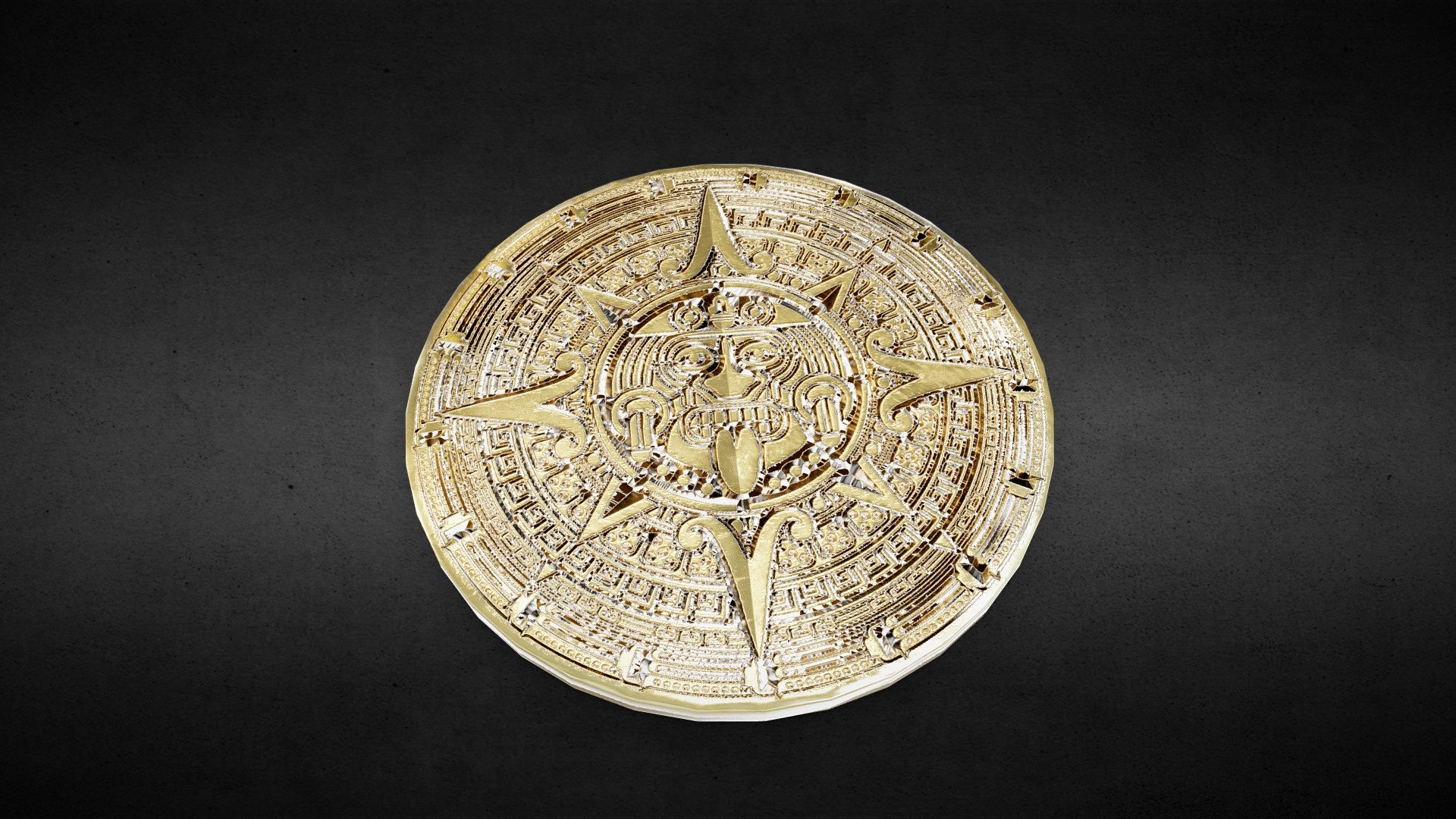 Golden Aztec Coin - 3D model by SrgntBlitz [270ed93] - Sketchfab