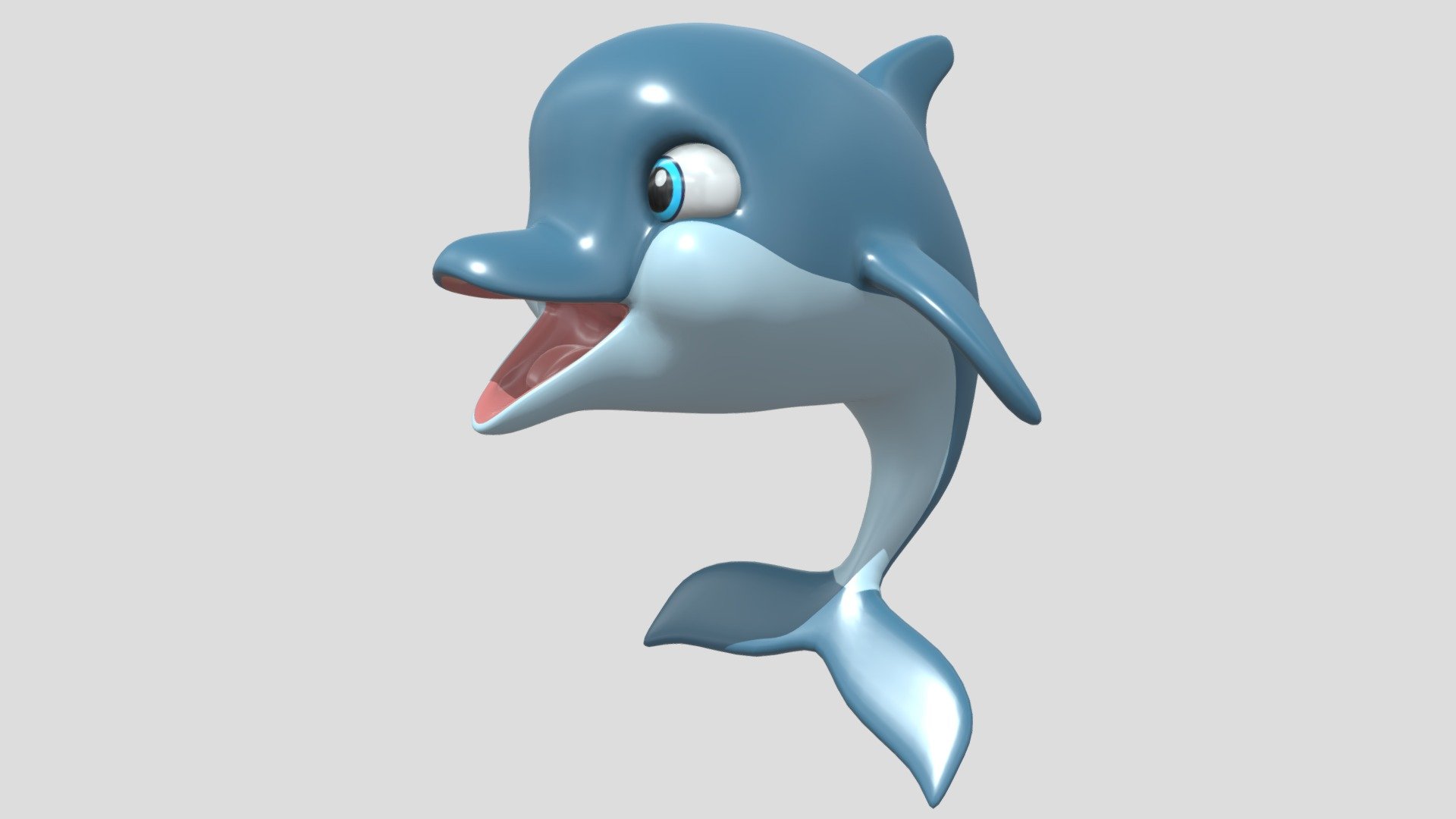 Cartoon Dolphin - 3D model by gazgolder [270fa95] - Sketchfab