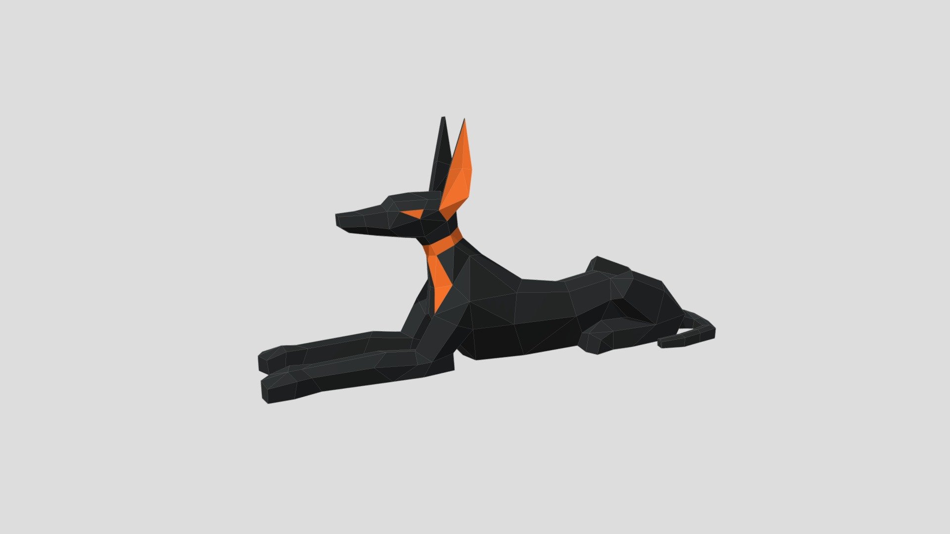 Polygonal Anubis - 3D model by Aung Thuya (@alexthuya9999) [271026c ...
