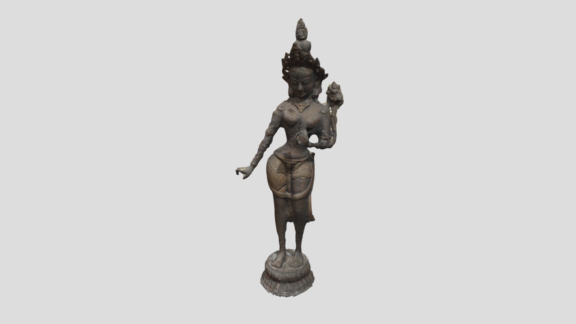 Estatuilla de bronce diosa indú - 3D model by pepponsvalls [2711838 ...