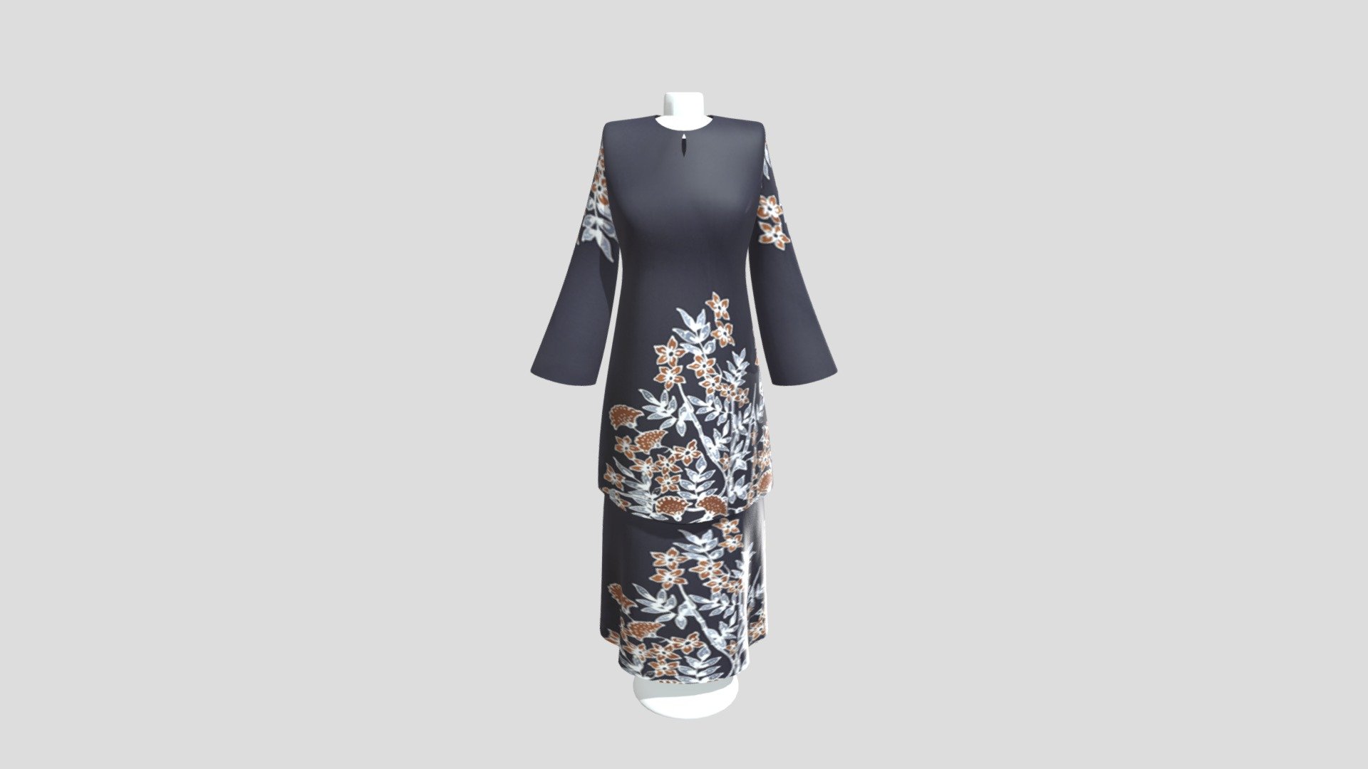 BATIK LUKIS KURUNG MODEN - Download Free 3D model by eeelabvisual ...