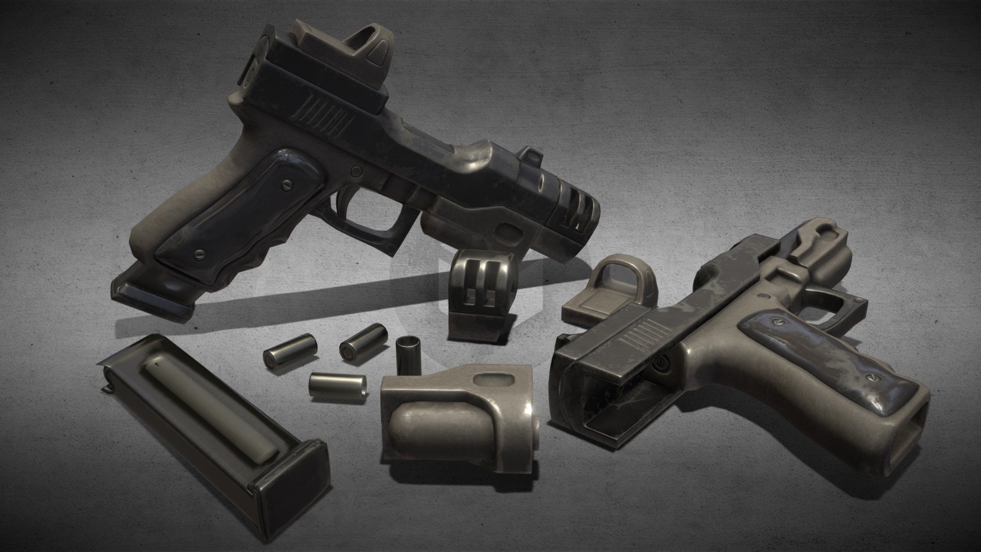 Sci-fi Handgun - 3D model by tnnv [271964c] - Sketchfab