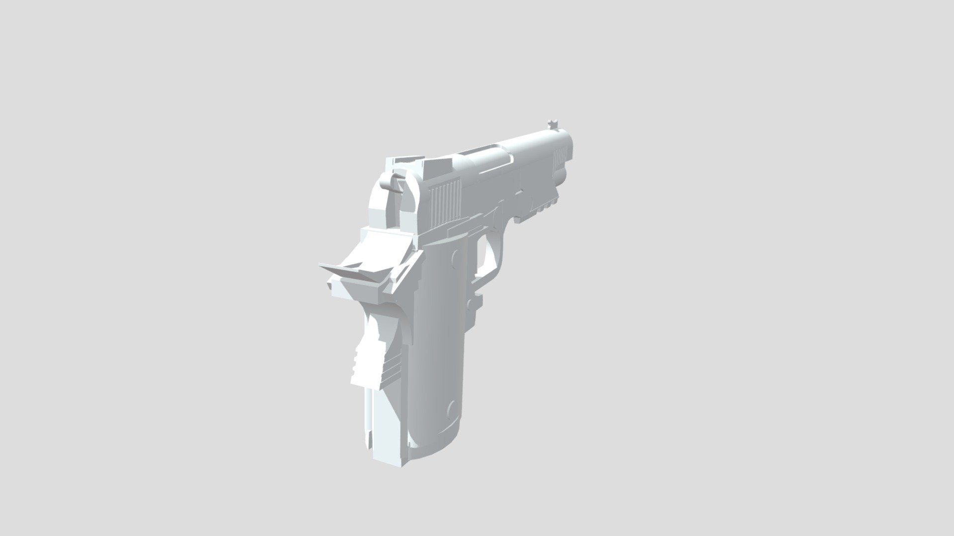 Colt 1911 (Low Poly, No Textures) - 3D model by ReoPtitCerveau [271b145] - Sketchfab