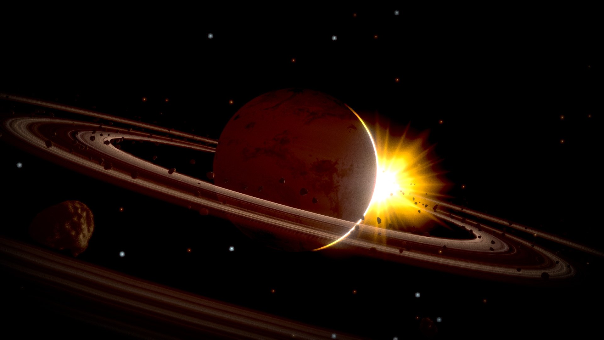 Planet with rings - 3D model by FPSunreal [271c756] - Sketchfab