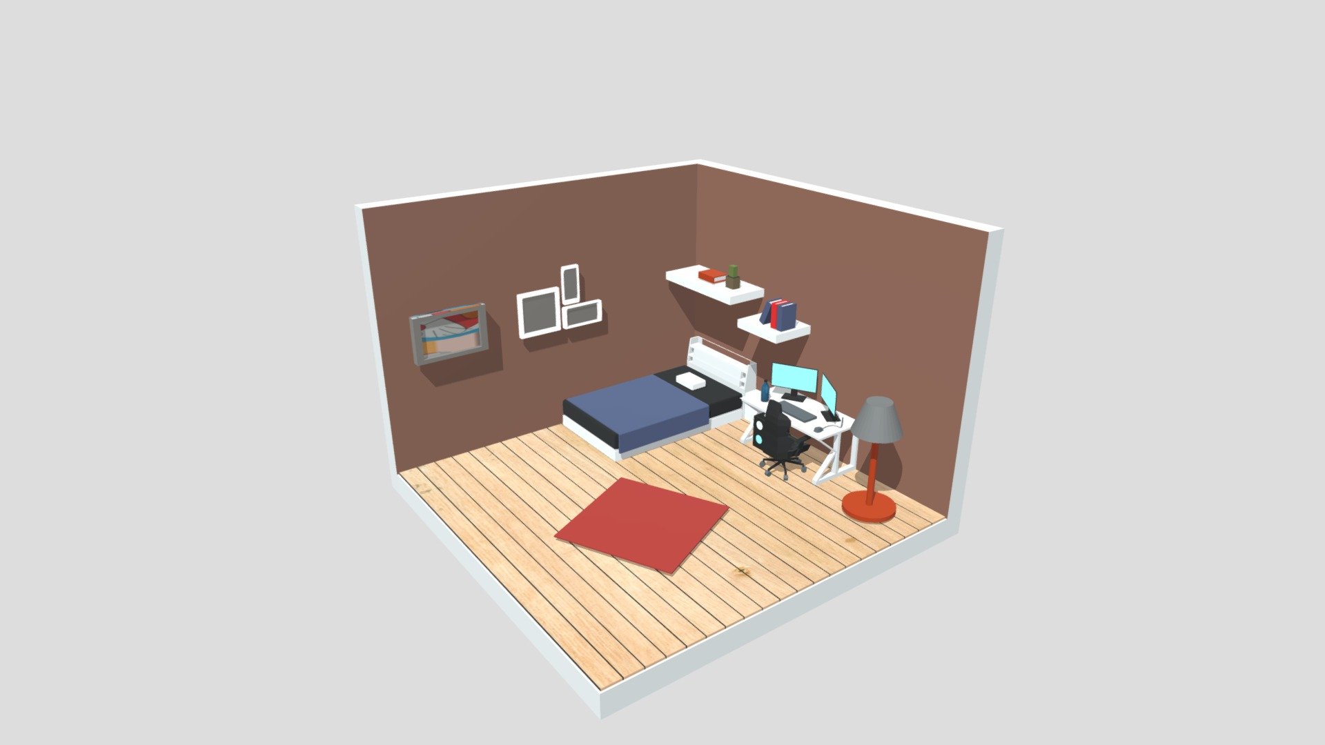 Low poly Isometric Room - 3D model by dihan188 [272370c] - Sketchfab