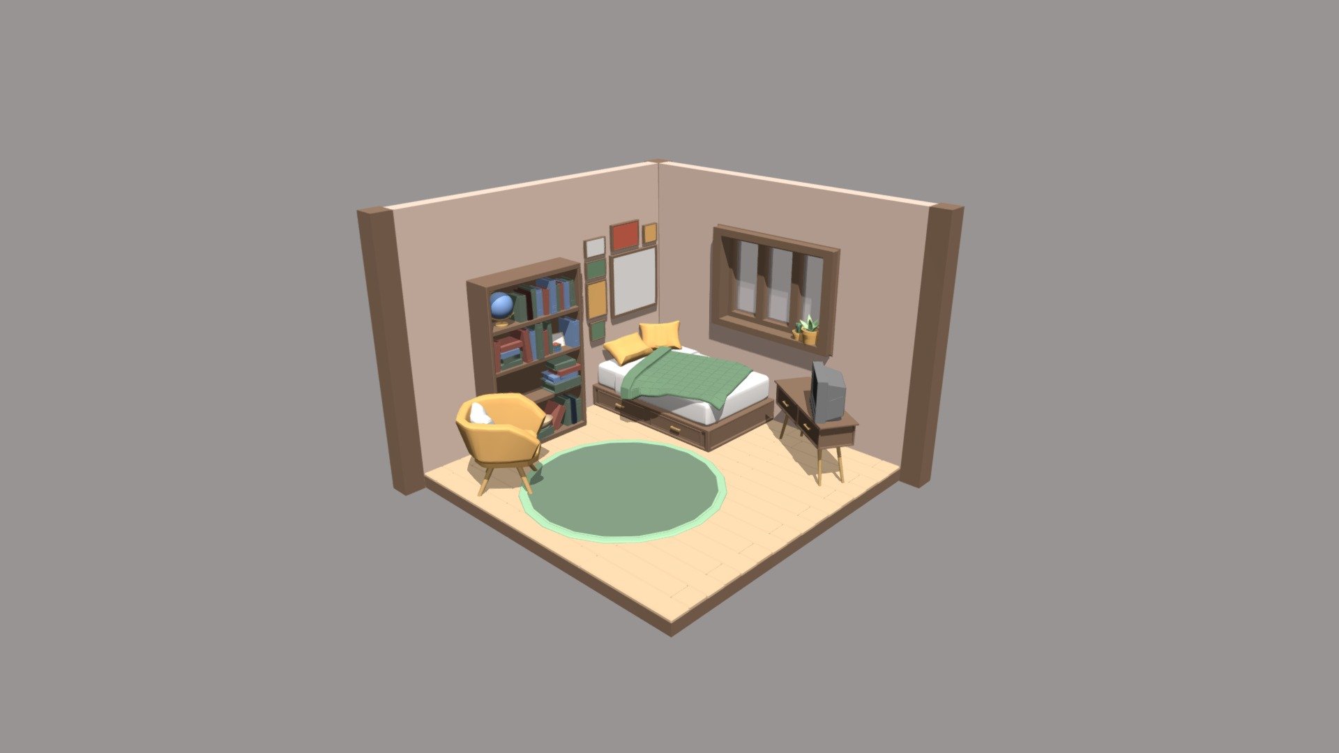 Low Poly Isometric Room 2022 - 3D model by Kay Nichol (@kaynichol ...
