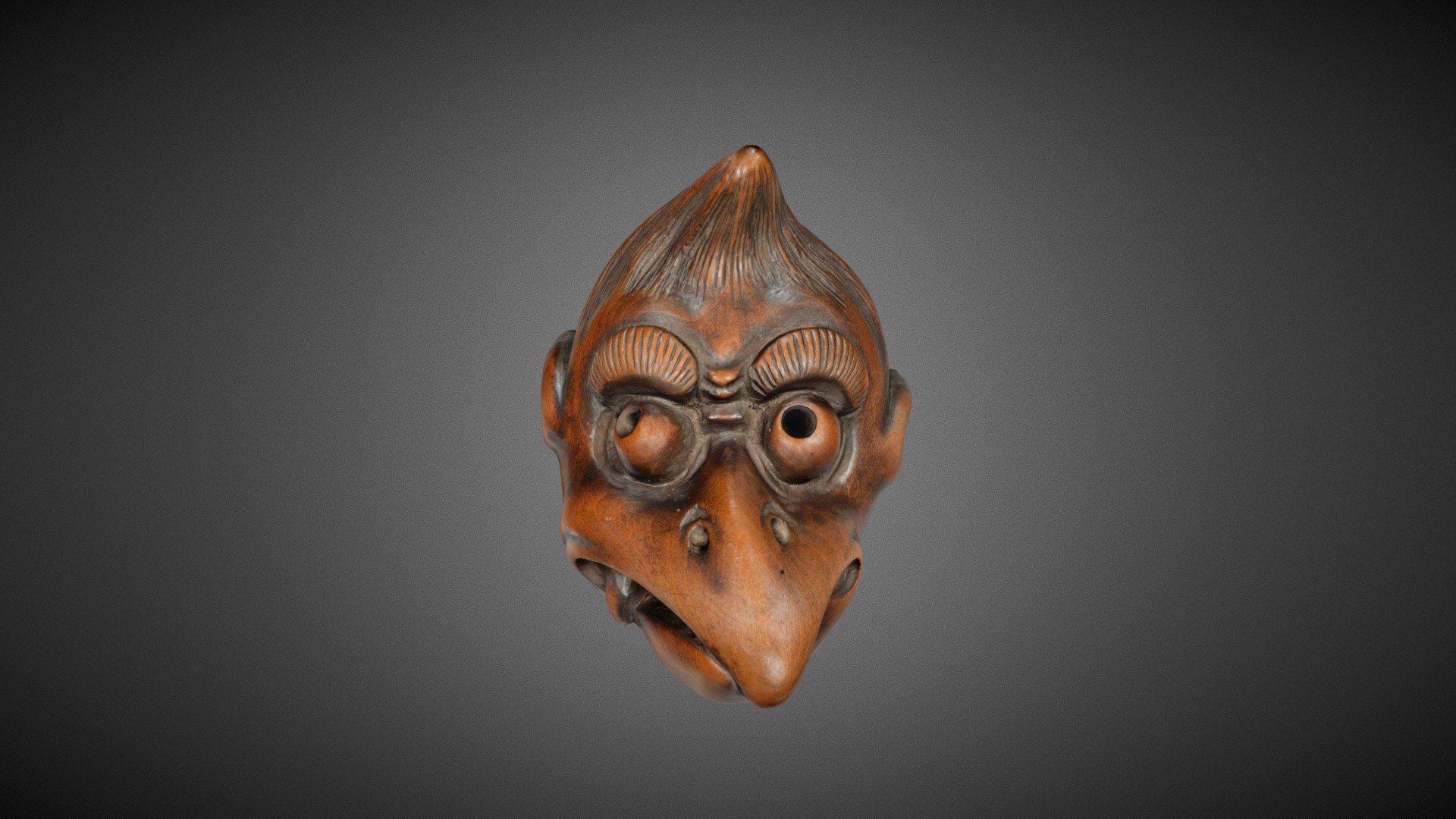 Netsuke representing a tengu - 3D model by Världskulturmuseerna ...